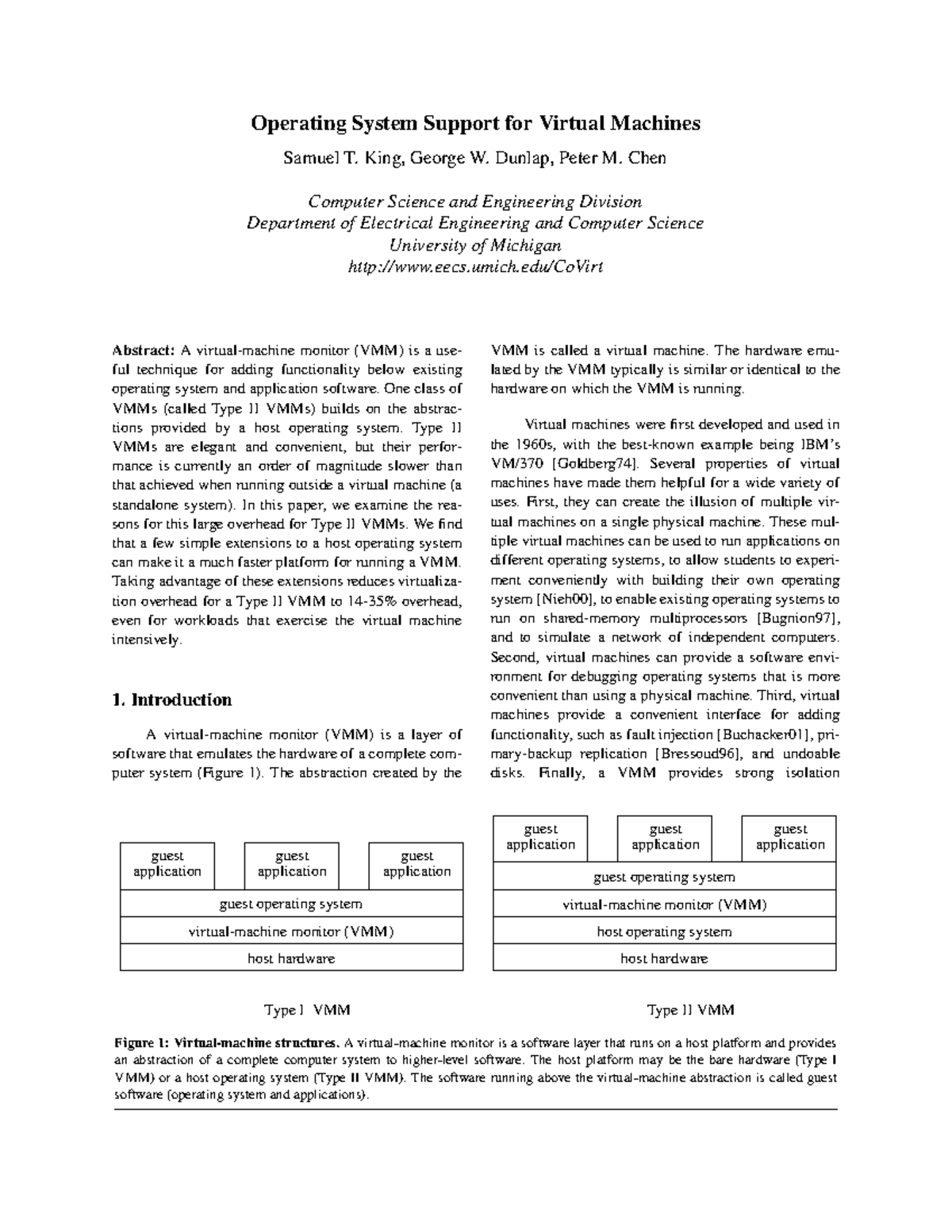 Virtualization - introduction to the concepts - Abstract: A virtual ...