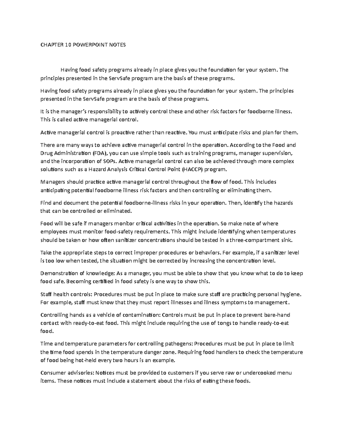 Chapter 10 powerpoint culinary notes 1 - CHAPTER 10 POWERPOINT NOTES ...