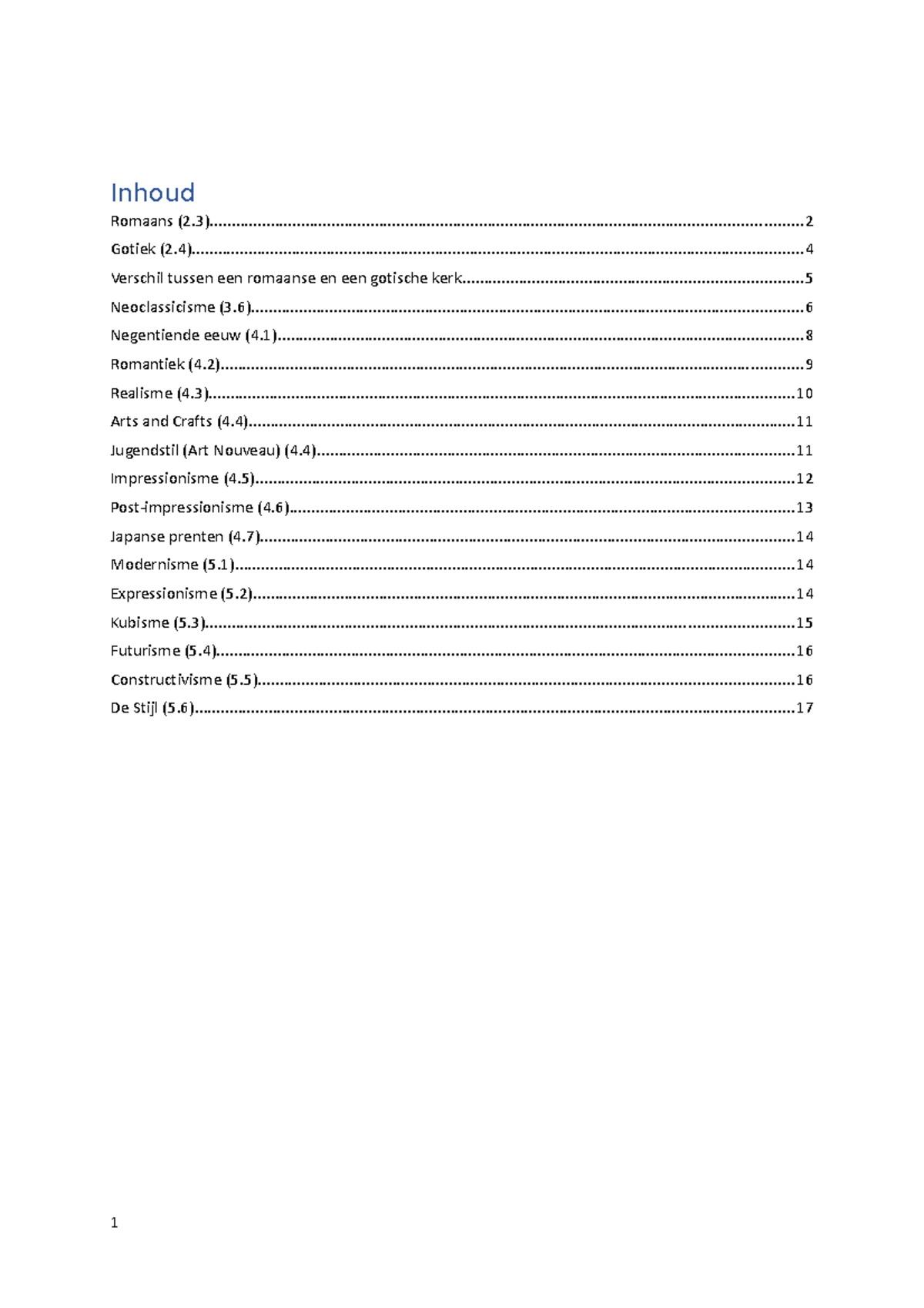 Kunstgeschiedenis Samenvatting hele boek - Inhoud Romaans - Studeersnel