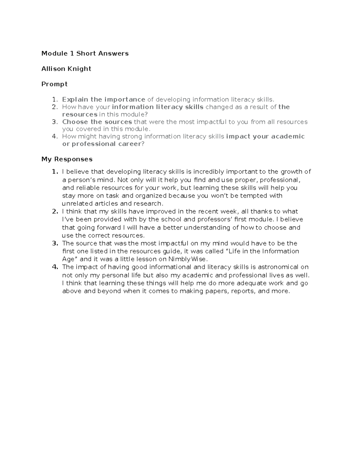 Module 1 Short Answers - Module 1 Short Answers Allison Knight Prompt ...
