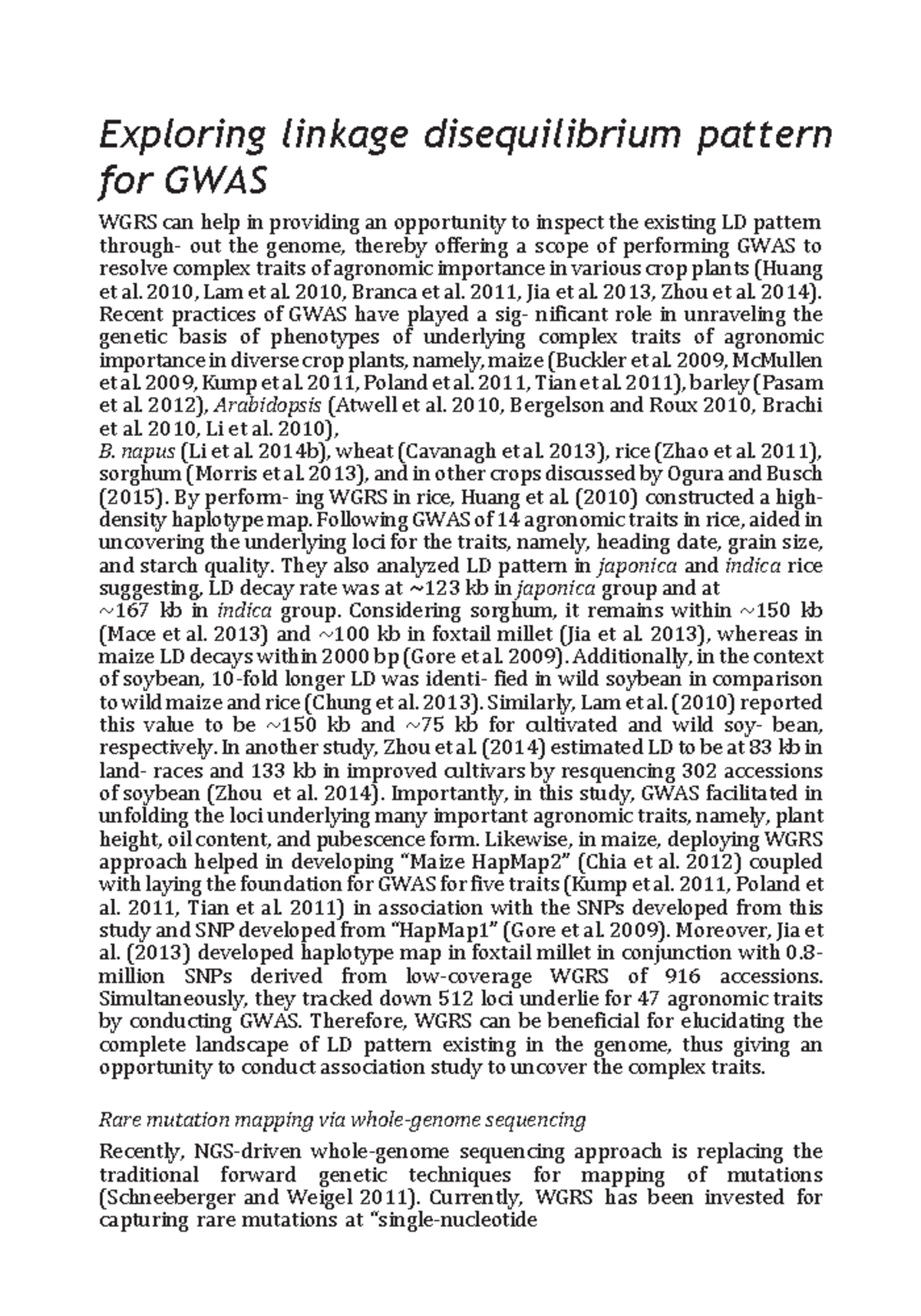 Exploring linkage disequilibrium pattern for GWAS - Exploring linkage ...