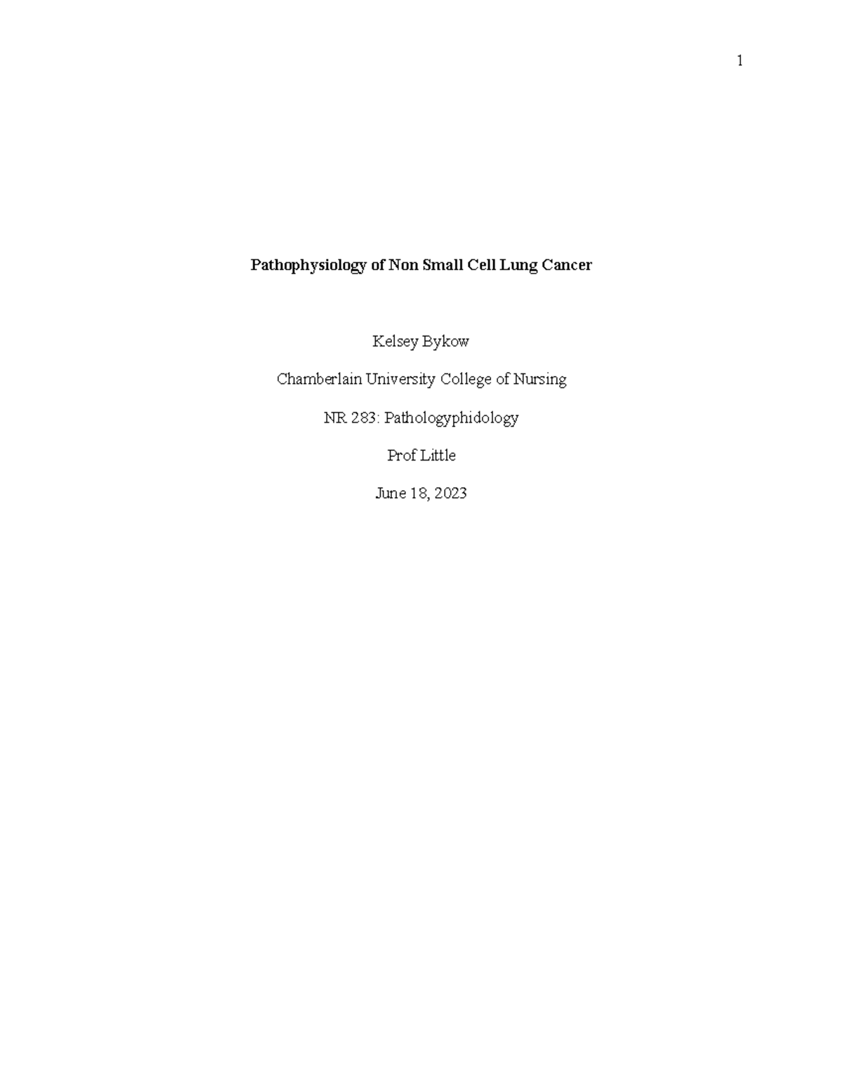 RUA NSLC - week 6 RUA on non small cell lung cancer - Pathophysiology ...