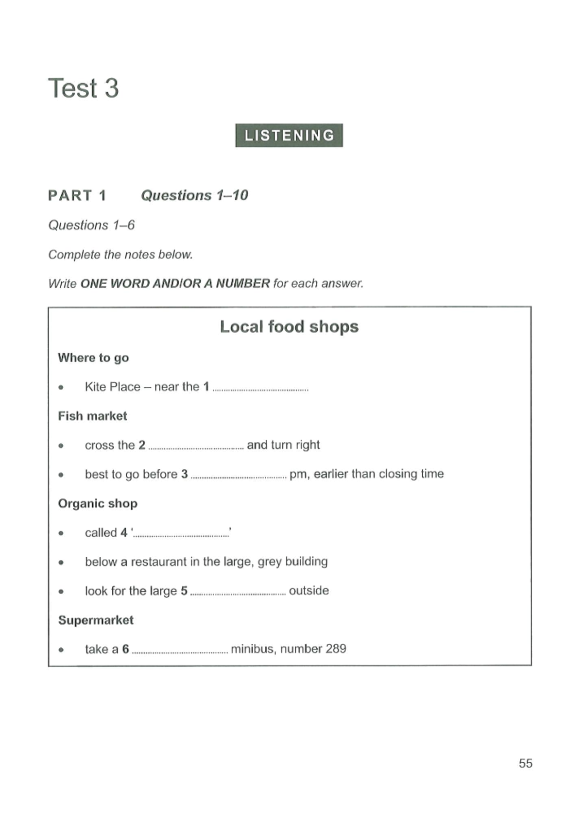 C19-T3 - IELTS Cambridge 19 - Test 3 - Test 3 LISTENING PART 1 ...