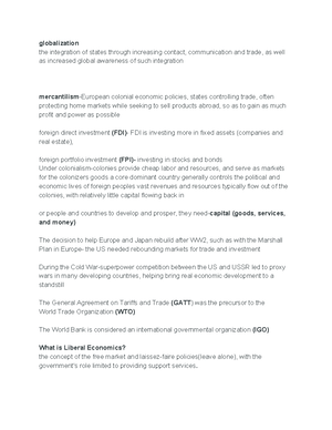 Key Actors Ideas on the World Stage Notes - Actors on the World Stage ...