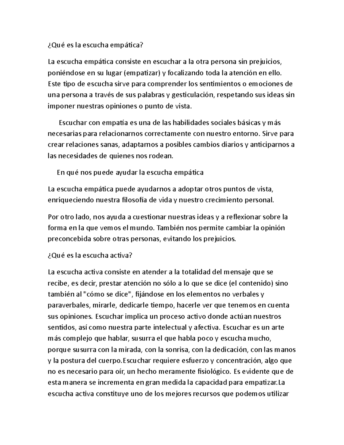 Qué es la escucha empática - ¿Qué es la escucha empática? La escucha ...