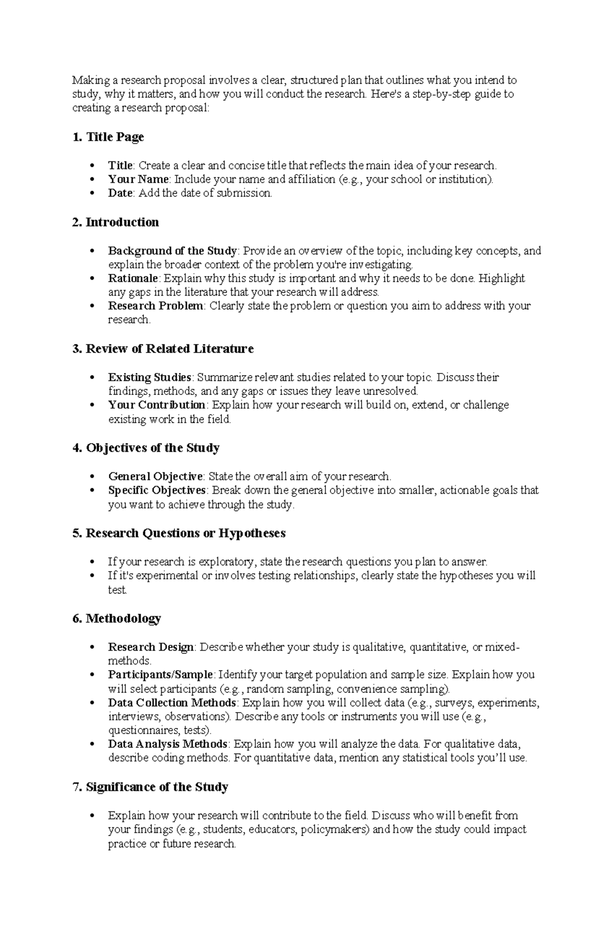 Making a research proposal - Here's a step-by-step guide to creating a ...