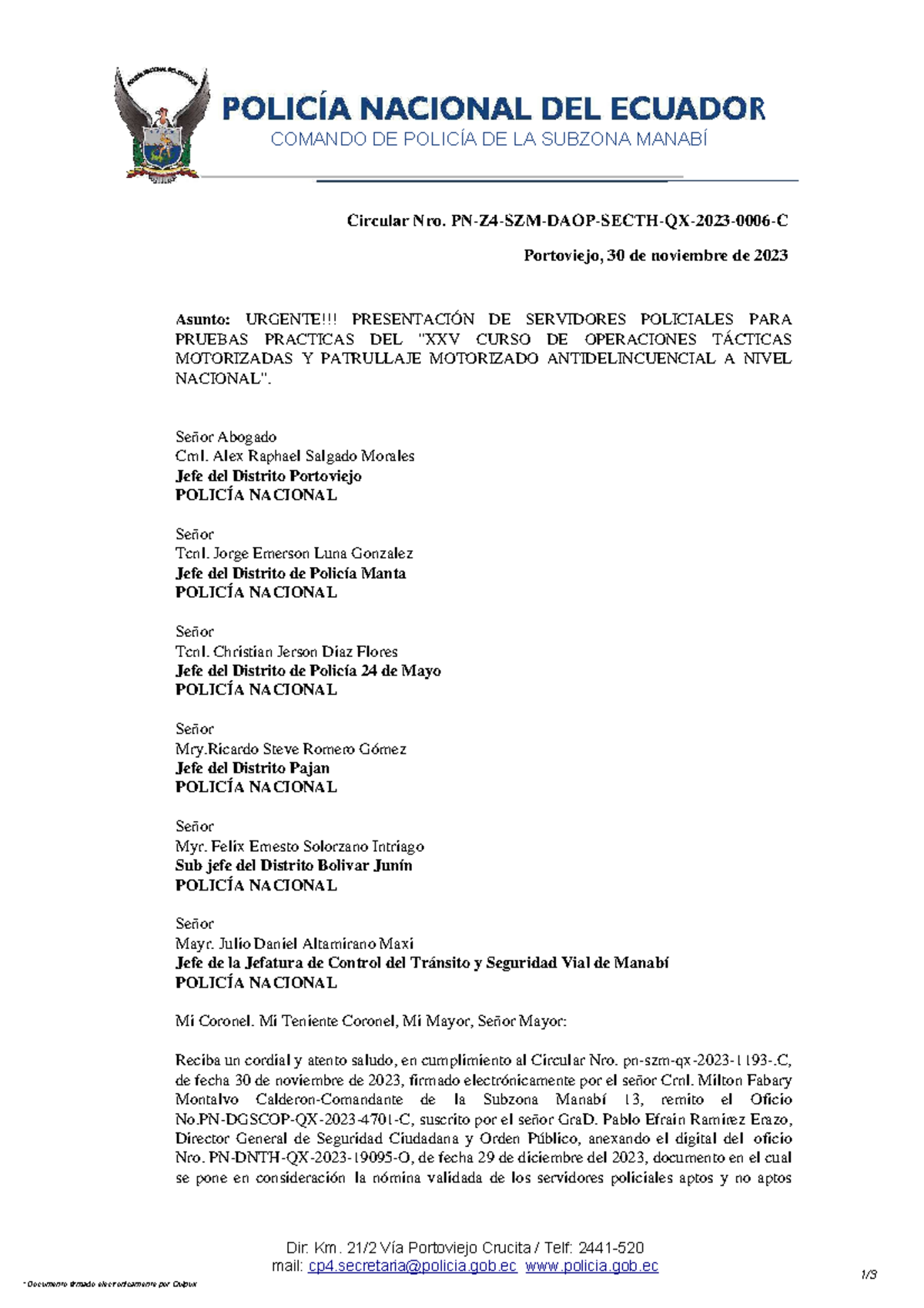 PN-Z4-SZM-DAOP- Secth-QX-2023-0006-C - COMANDO DE POLICÍA DE LA SUBZONA ...