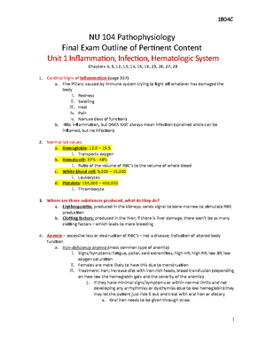 UNIT 1 Answer KEY - ANSWER KEY: UNIT 1 STUDY GUIDE POINTS Prevention ...