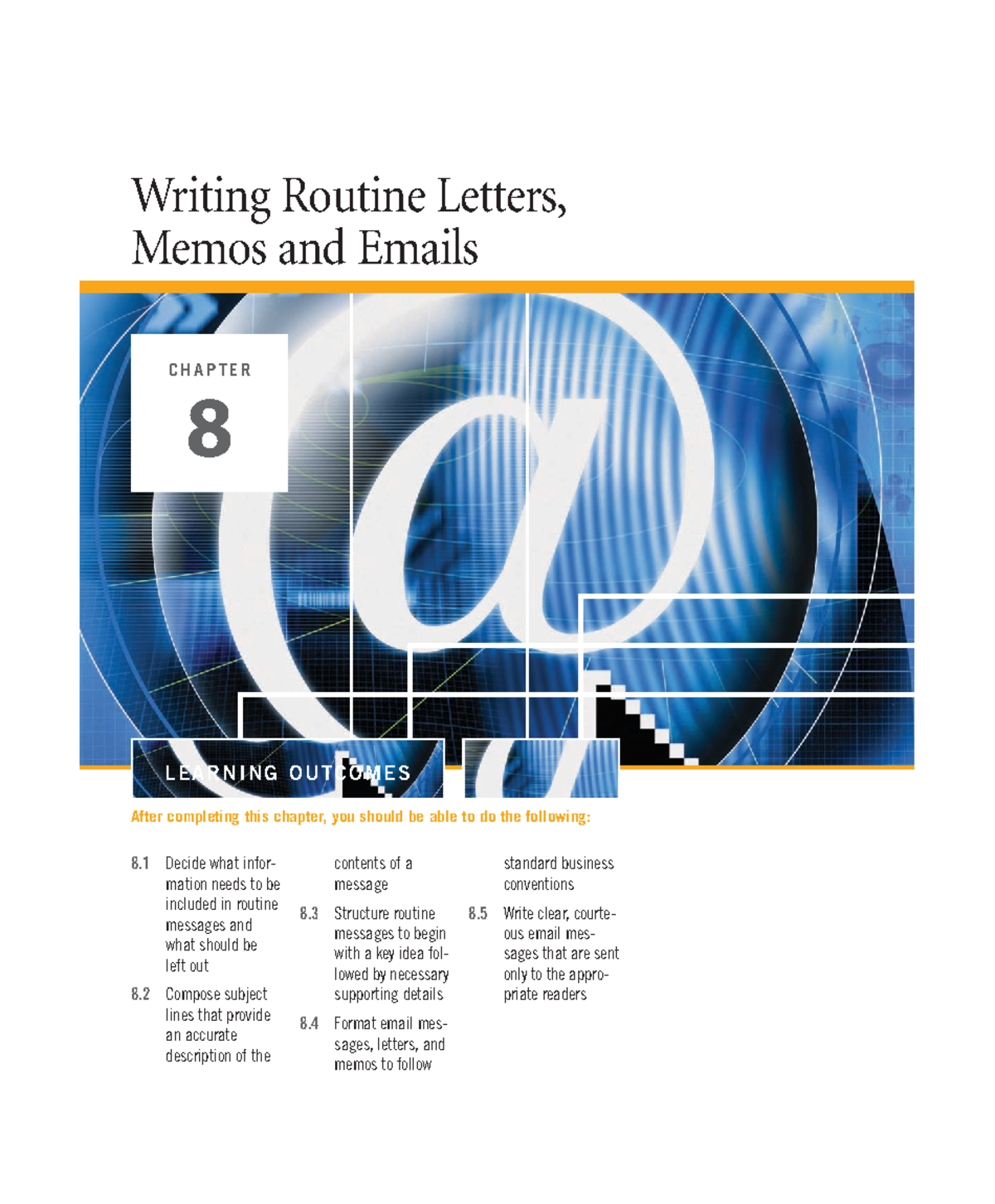 Routine Emails - Test - ####### 8 Decide what infor- ####### mation ...