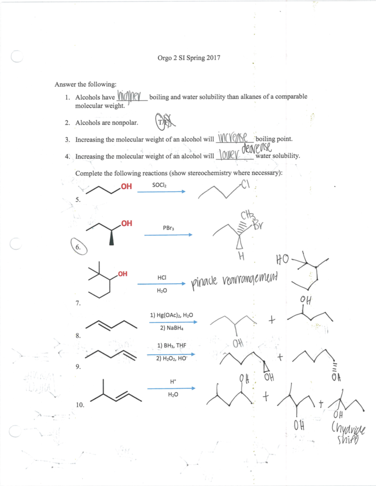 SI Worksheet 1 With Answers - CH 237 - Studocu