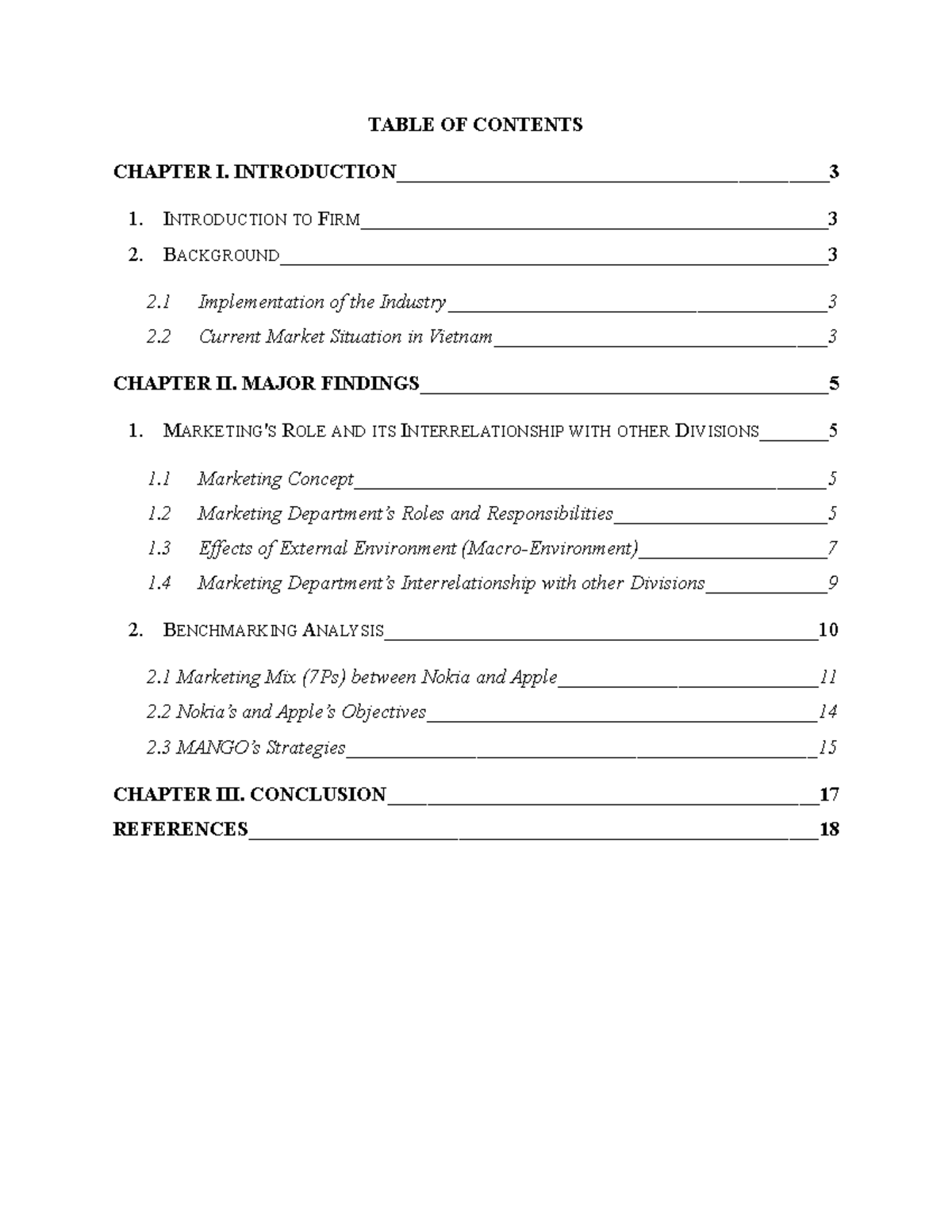MPP A1.1 (Dist) - Dist - TABLE OF CONTENTS CHAPTER I. - Studocu