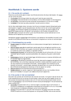 Aardrijkskunde samenvatting - B7 Absolute en relatieve ligging ...