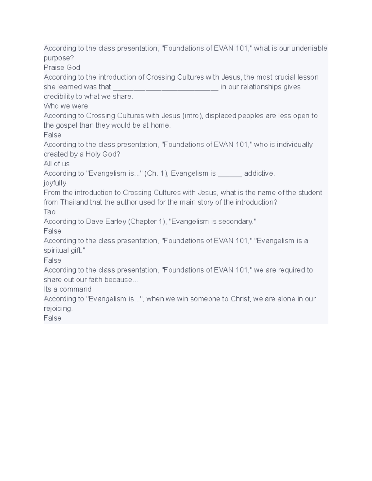 Evan 101 copy - evan 101 - According to the class presentation ...