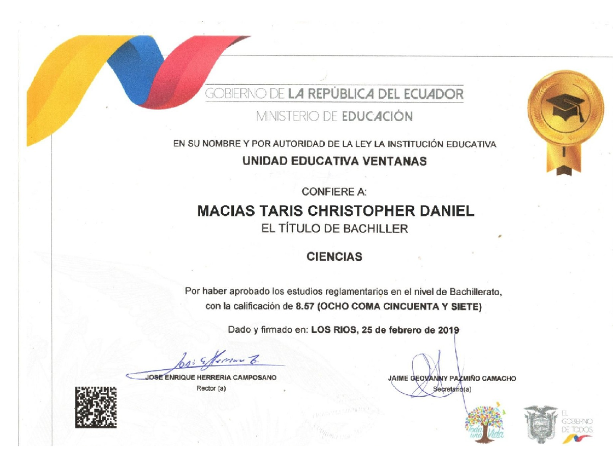 John macias - PREGUNTAS - GOBIERNO DE LA REPUBLICA DEL ECUADOR ...