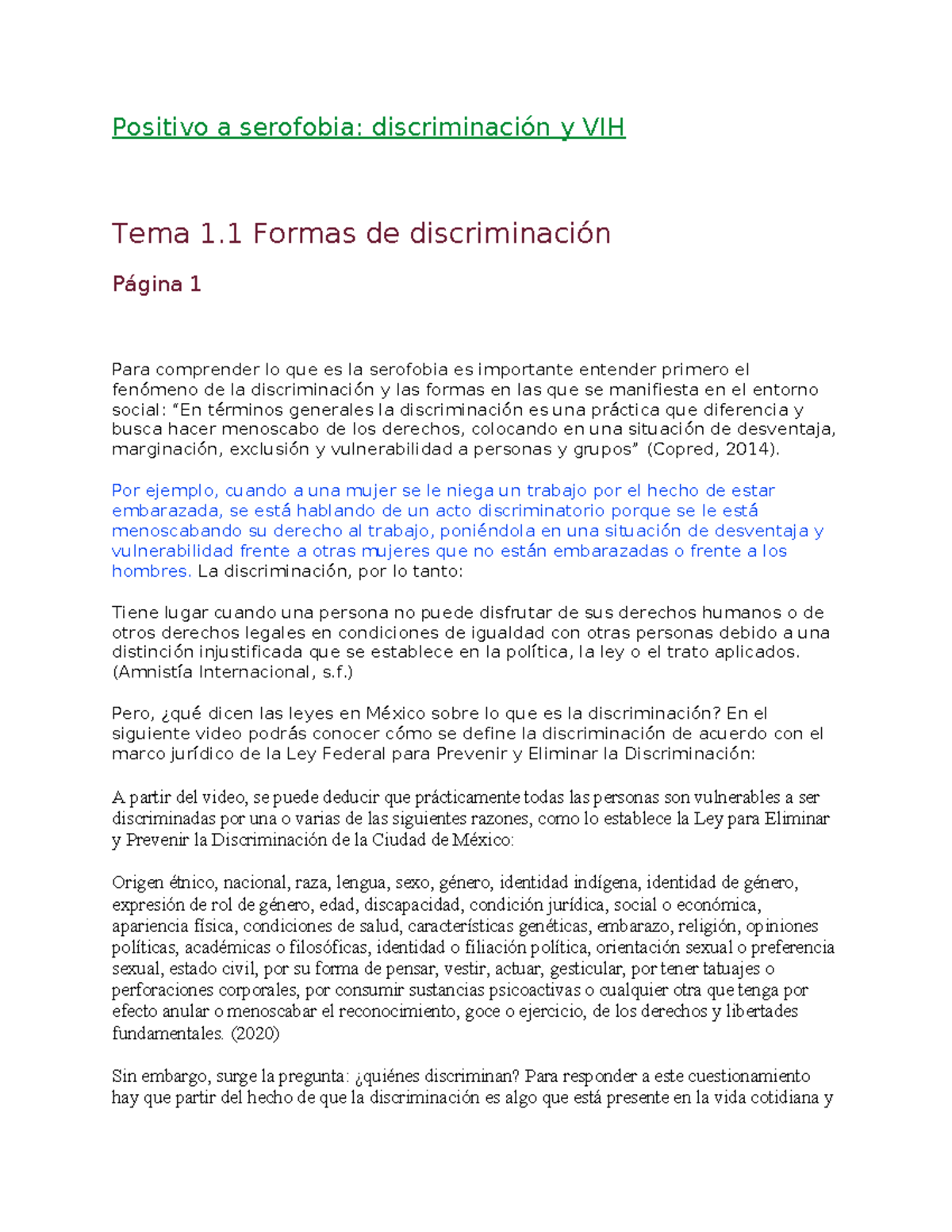 Positivo a serofobia Copred - Positivo a serofobia: discriminación y ...