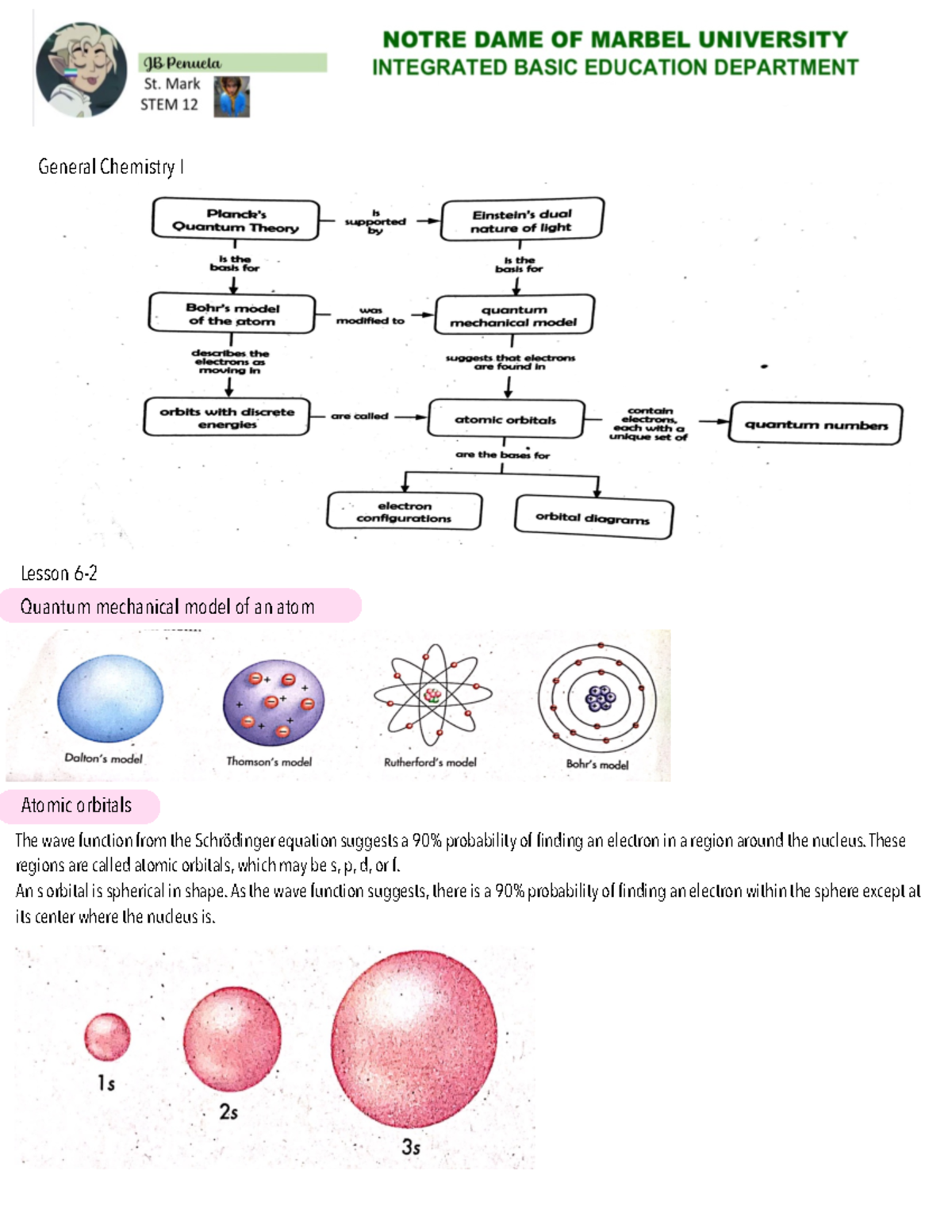 Gen Chem-Reviewer - gen chem reviewer - General Chemistry I Lesson 6 ...