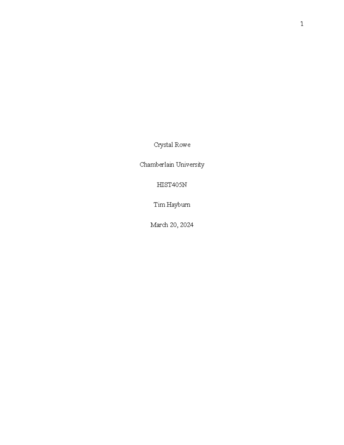 Mexican vs civil war - week 2 - Crystal Rowe Chamberlain University ...