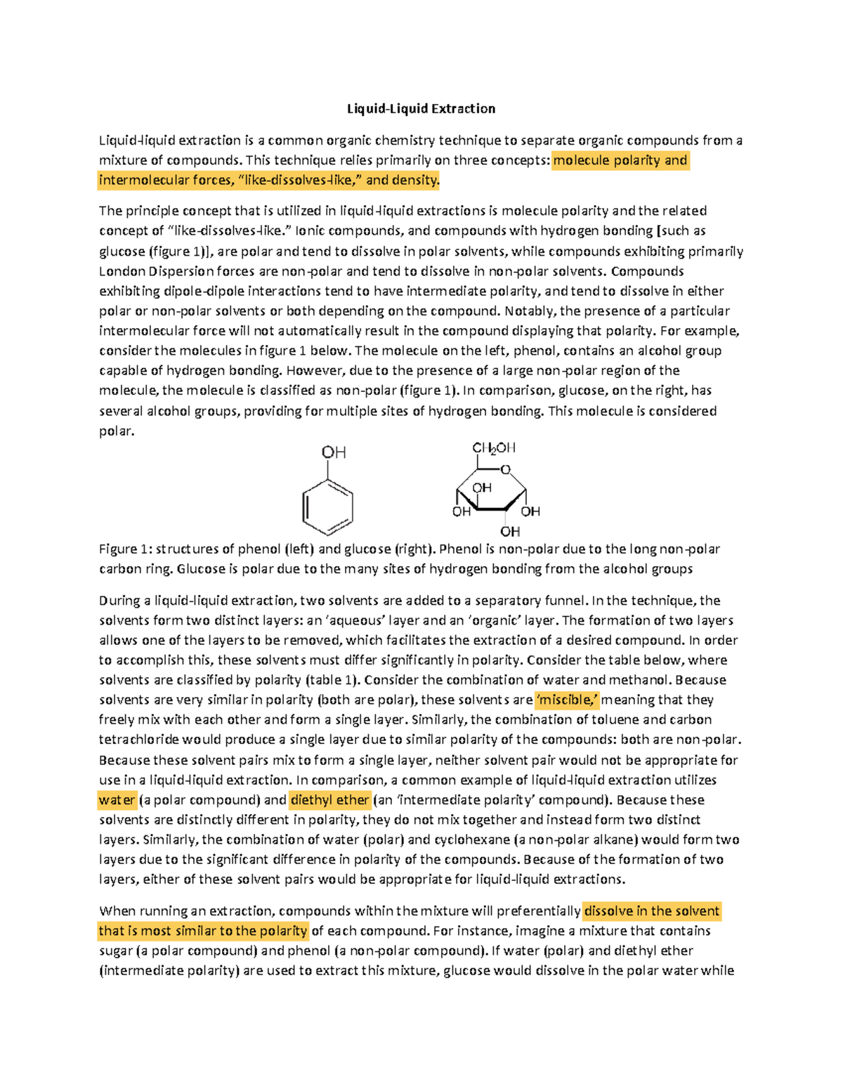 Acid-Base Liquid-Liquid Extraction Background-Week 1 - Liquid-Liquid ...