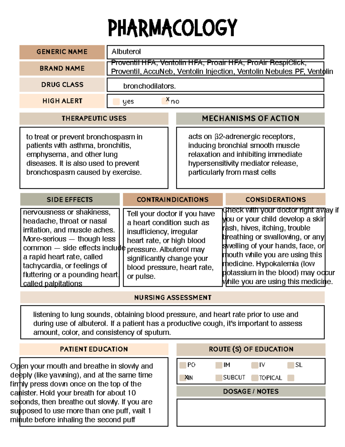 Wk4medcards - med cards - THERAPEUTIC USES MECHANISMS OF ACTION SIDE ...