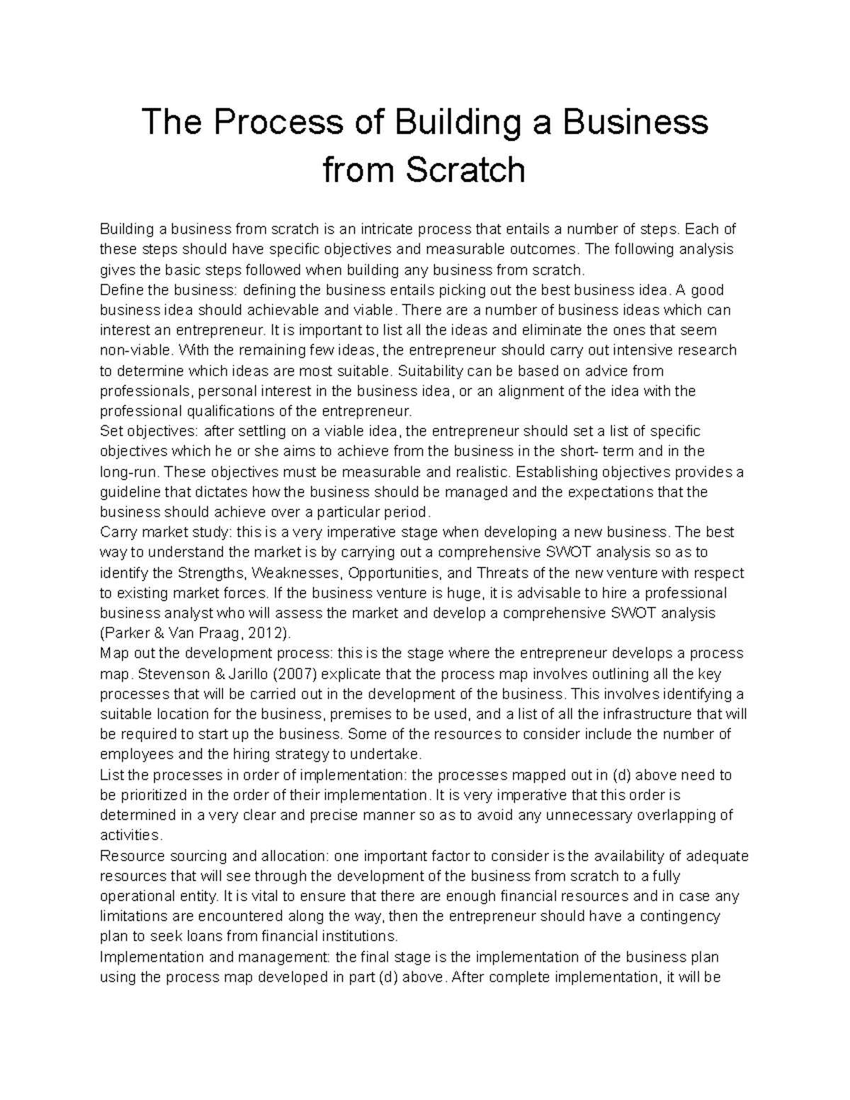 The Process of Building a Business from Scratch - The Process of ...
