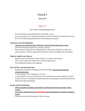Period 6 Apush Notes - Period 6 1865- Topic 6. Pg. 404 Contextualizing ...