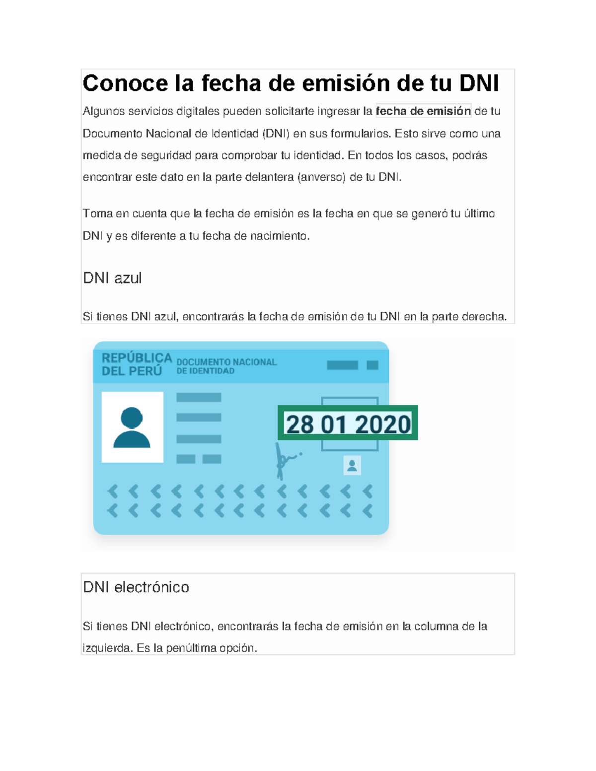 Conoce la fecha de emisión de tu DNI - Conoce la fecha de emisión de tu ...