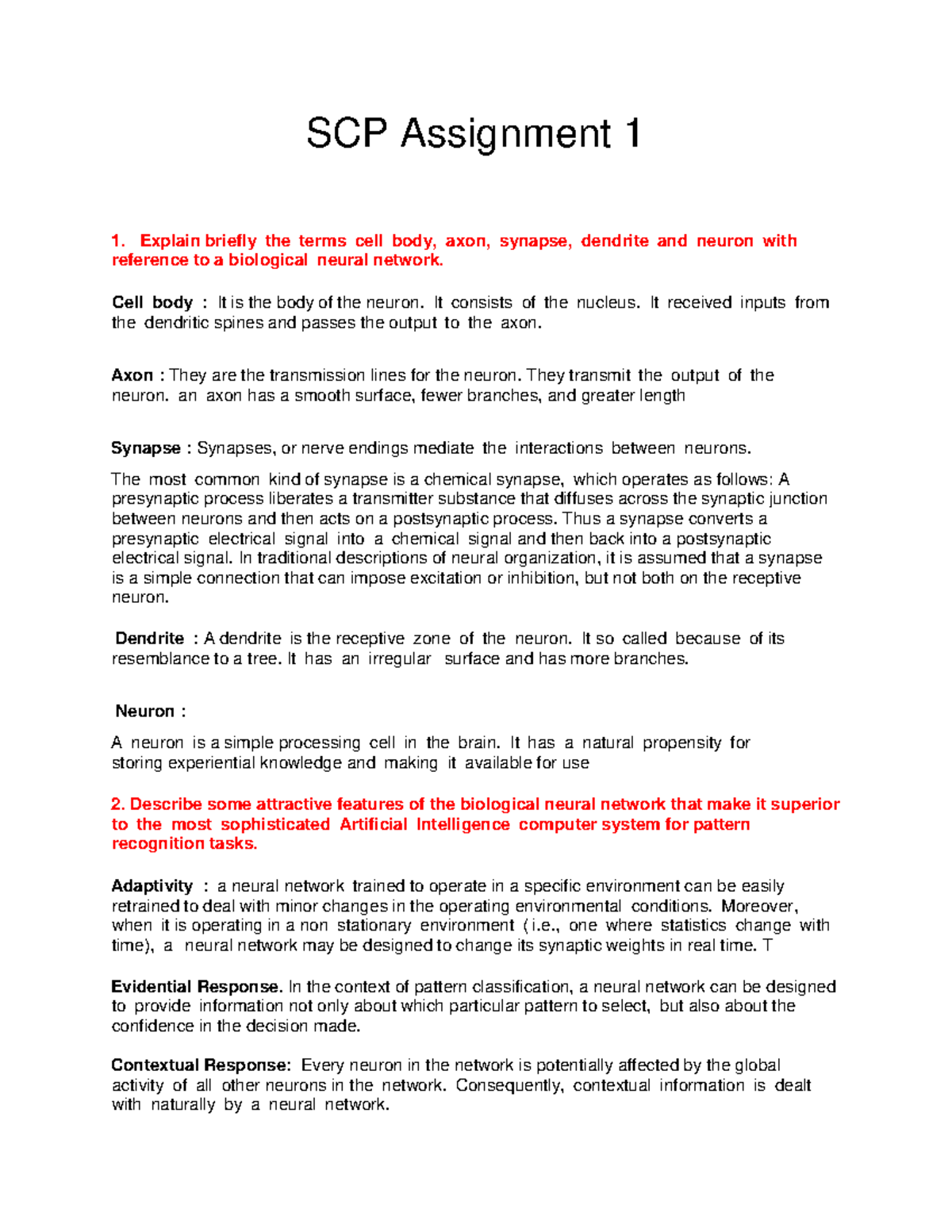 SCP Solution - Lecture notes 1,2,4 - SCP Assignment 1 1. Explain ...