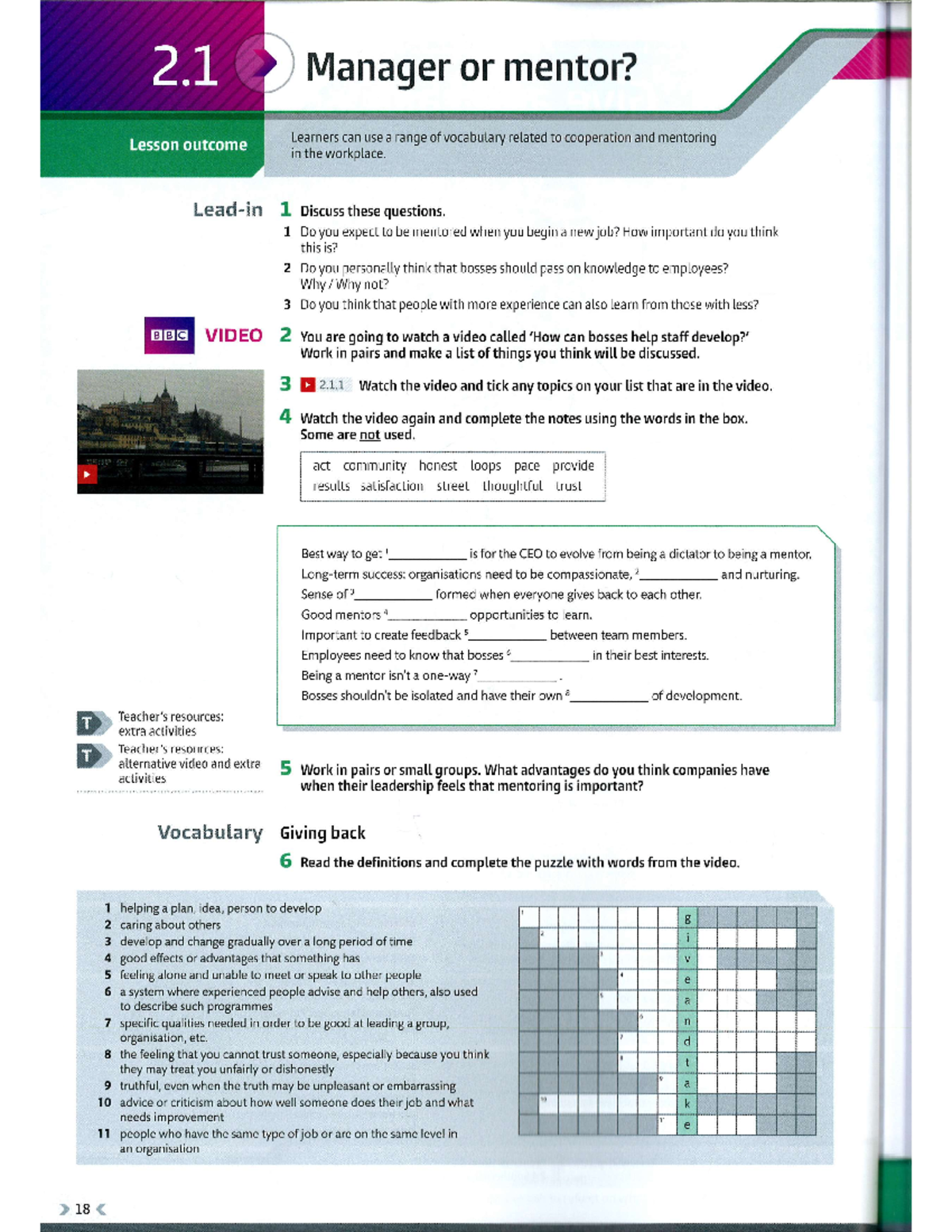 Business Partner B2+ Unit 2 - Język Angielski - Studocu