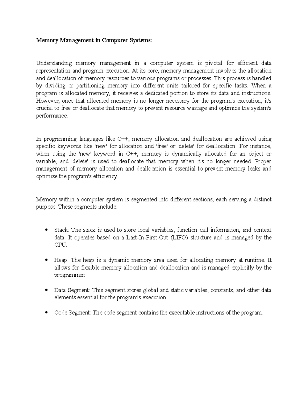 Assignment-5 - gxsjhcjz - Memory Management in Computer Systems ...