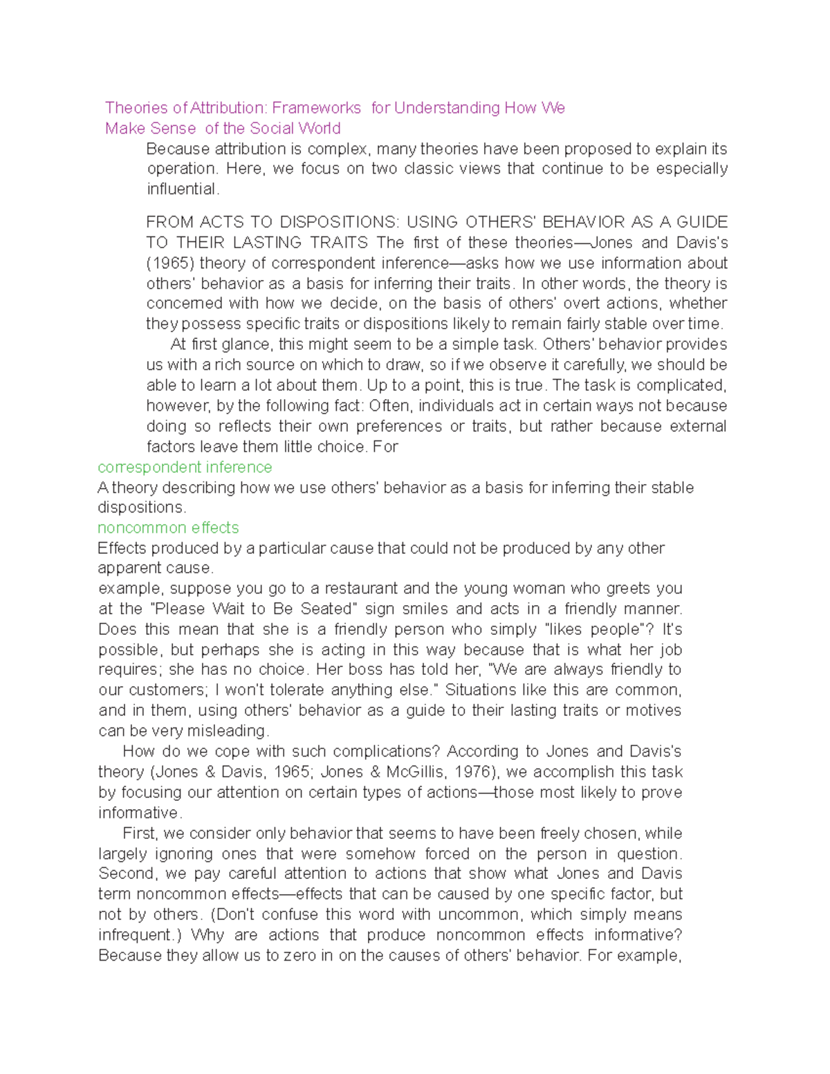 Social Perception- Perceiving and Understanding Others - Theories of ...