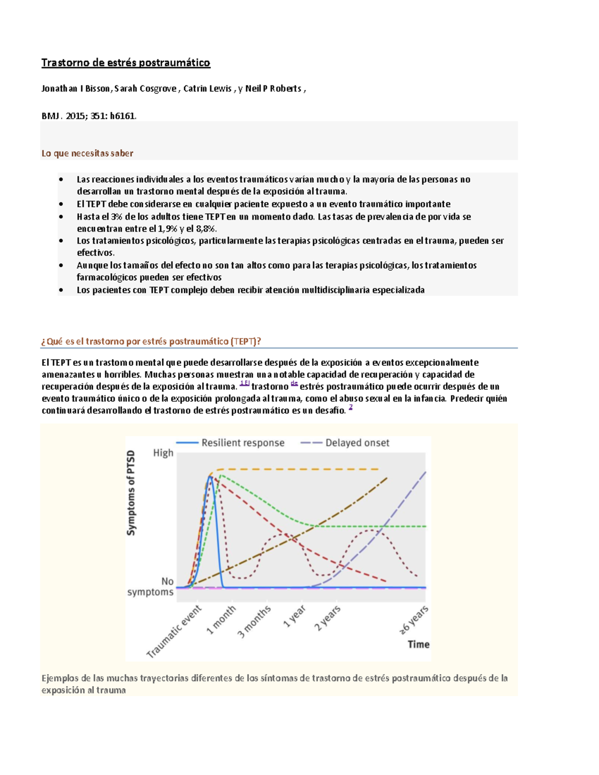 Trastorno de estrés postraumático - Trastorno de estrés postraumático ...
