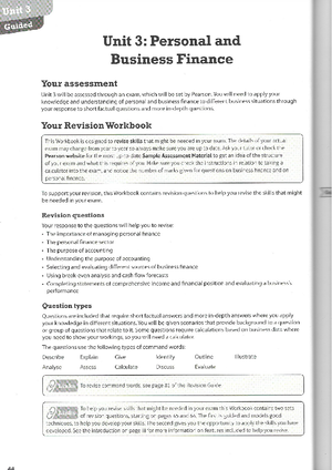 A - Unit number and title Unit 3: Business Finance Learning aim(s) C ...