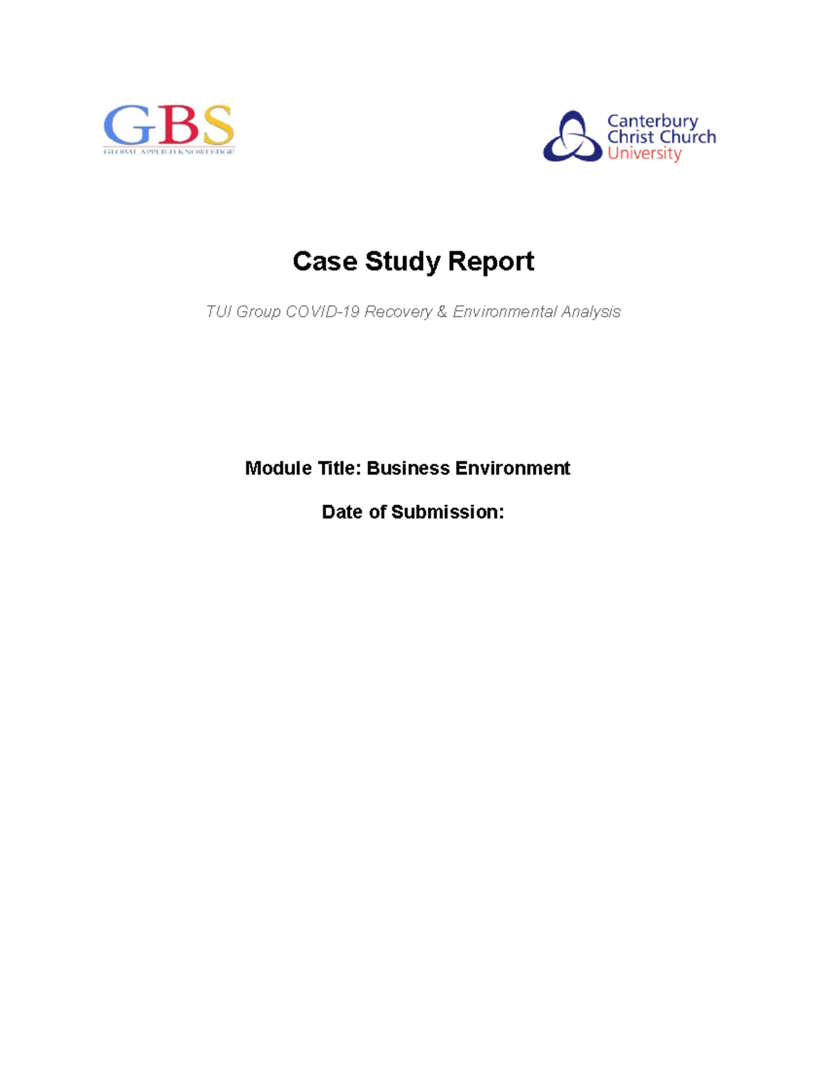 Sofia Georgescu GBS Business Environment - Case study report - Case ...