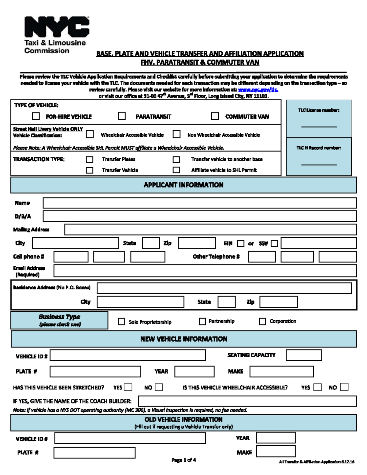 NYC TLC application - SSS 100 - Studocu