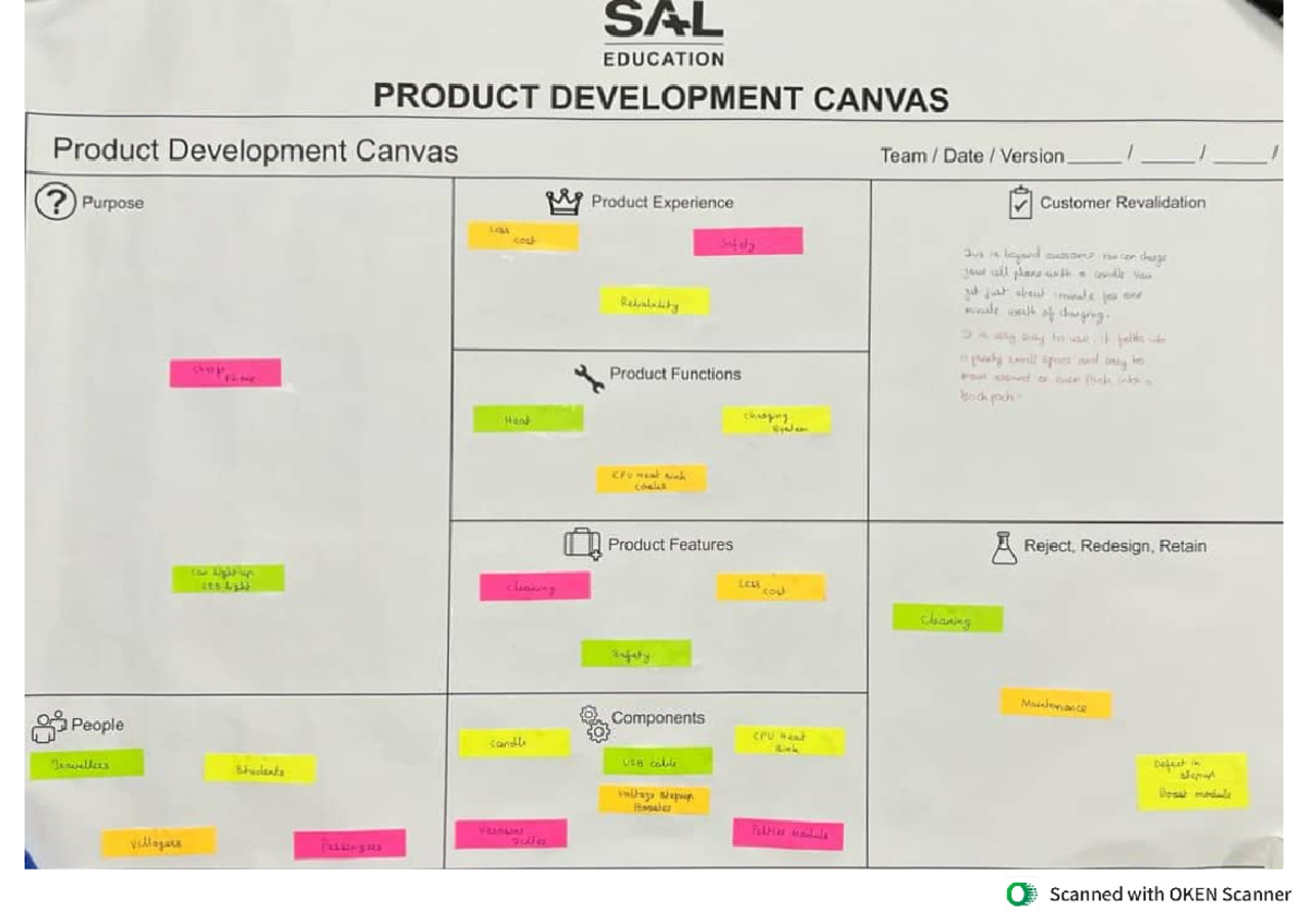 Product development canvas - Design Engineering – 1A - Studocu