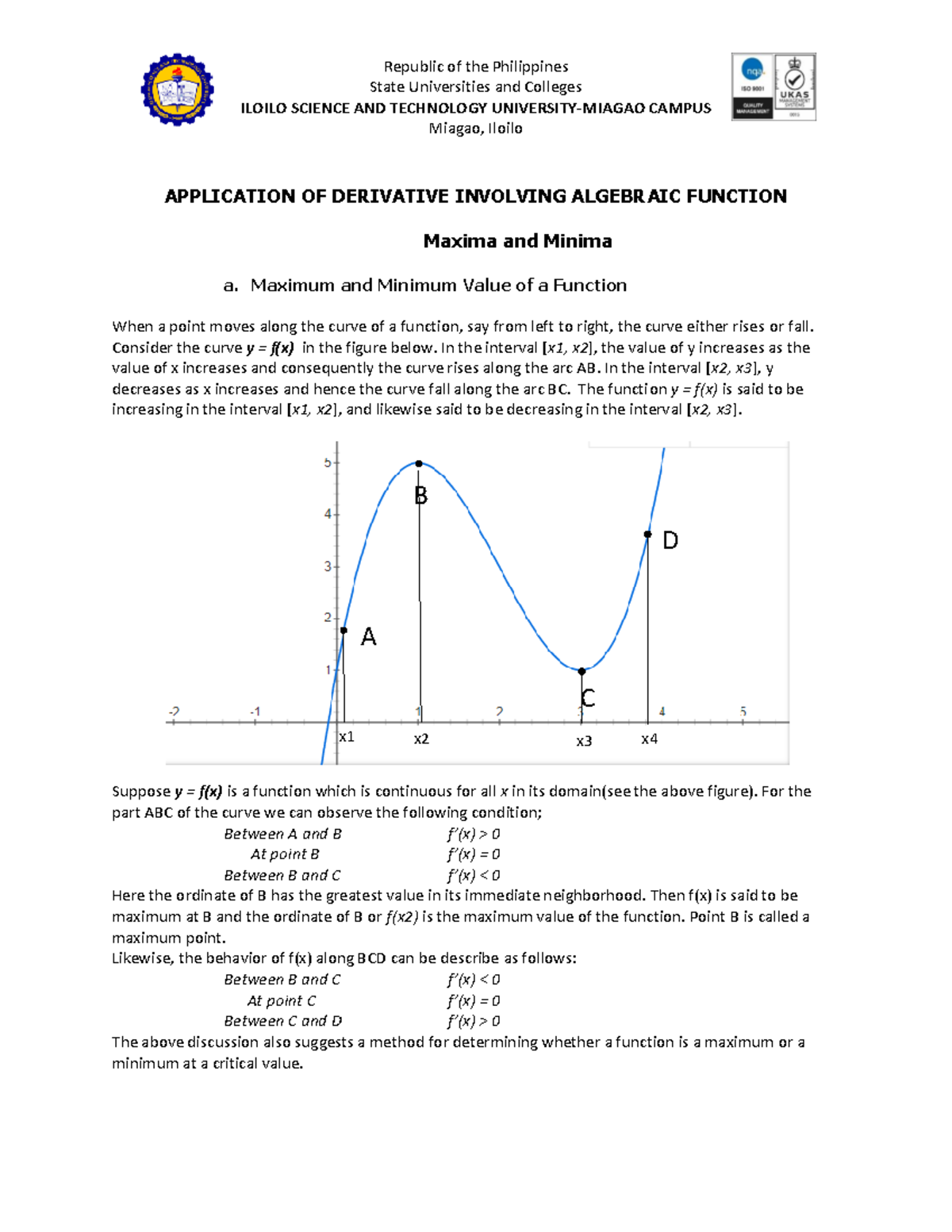 (FDT) Application OF Derivative Involving Algebraic Function (FDT ...