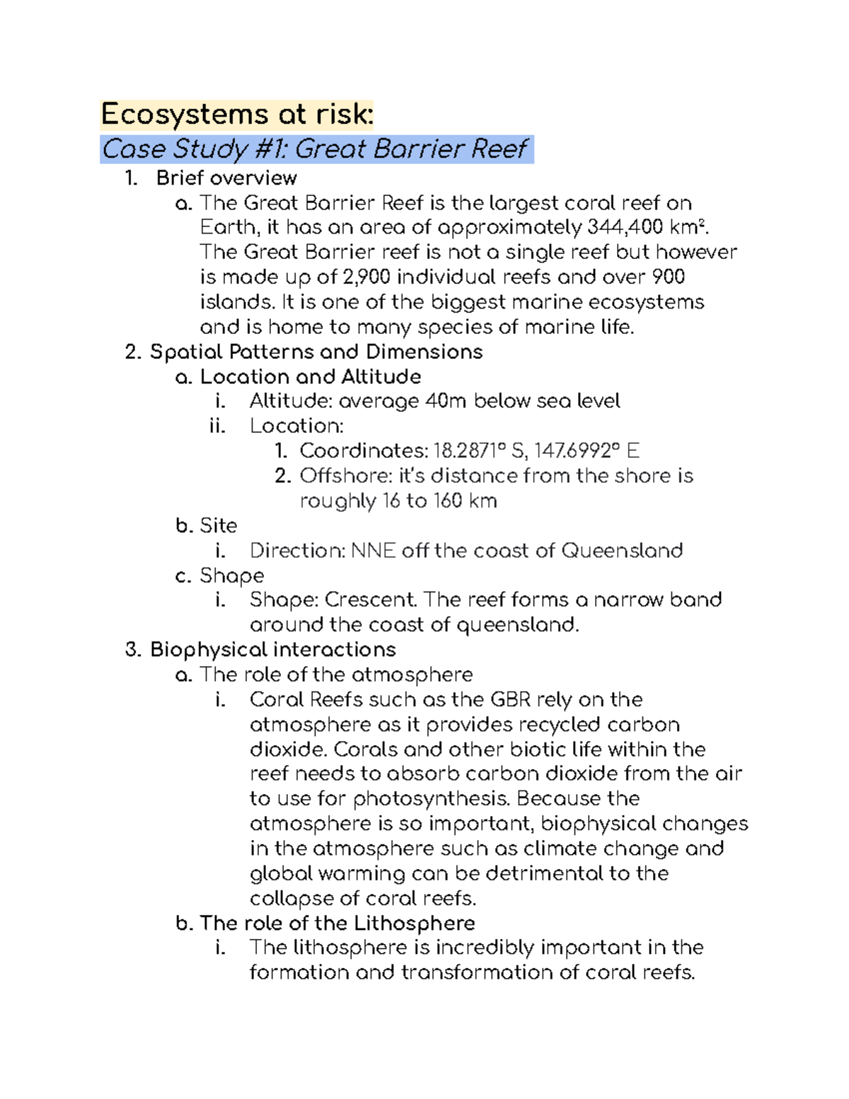 GEO HSC - Ecosystems At Risk (Personal Copy) - Ecosystems at risk: Case ...