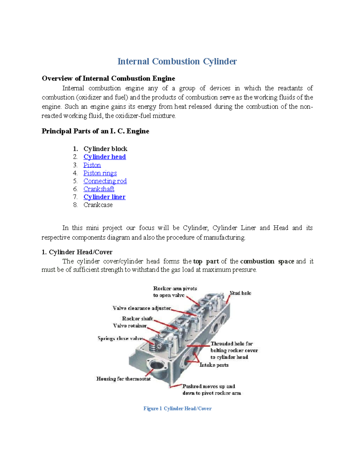 Internal Combustion Cylinder - Internal Combustion Cylinder Overview of ...