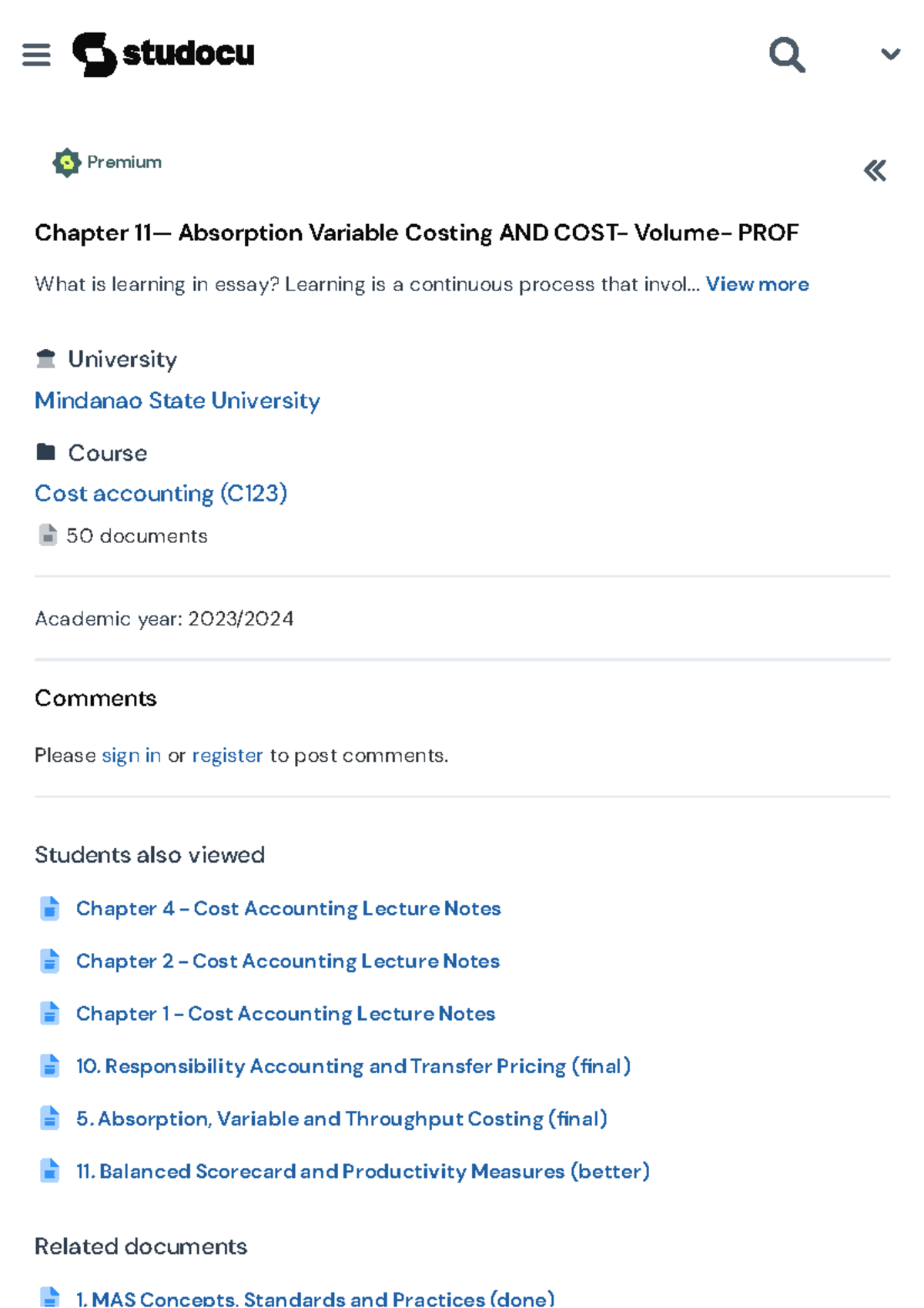 Chapter-11-absorption-variable-costing-and-cost-volume-prof compress - Chapter 11— Absorption ...