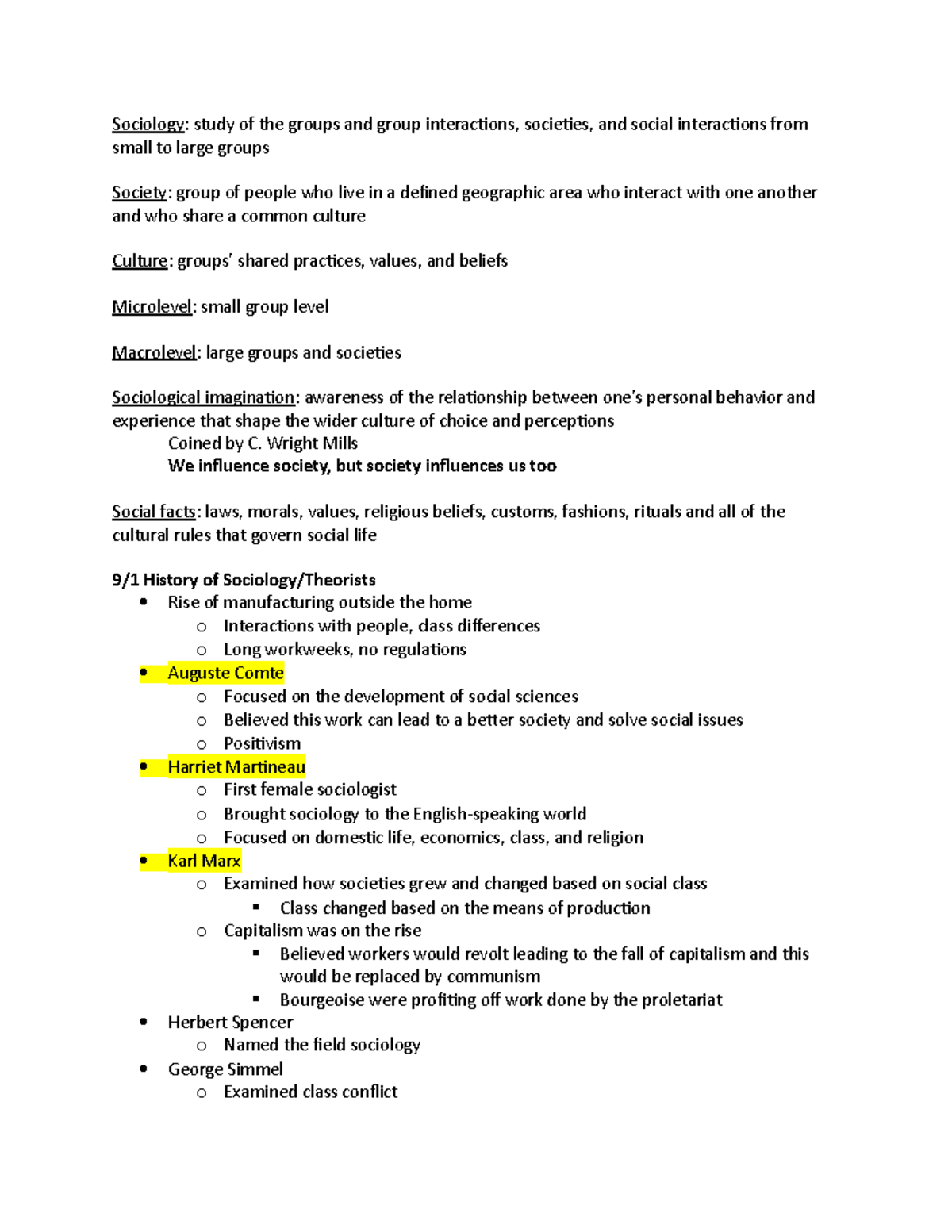 SOC110 notes - Sociology: study of the groups and group interactions ...