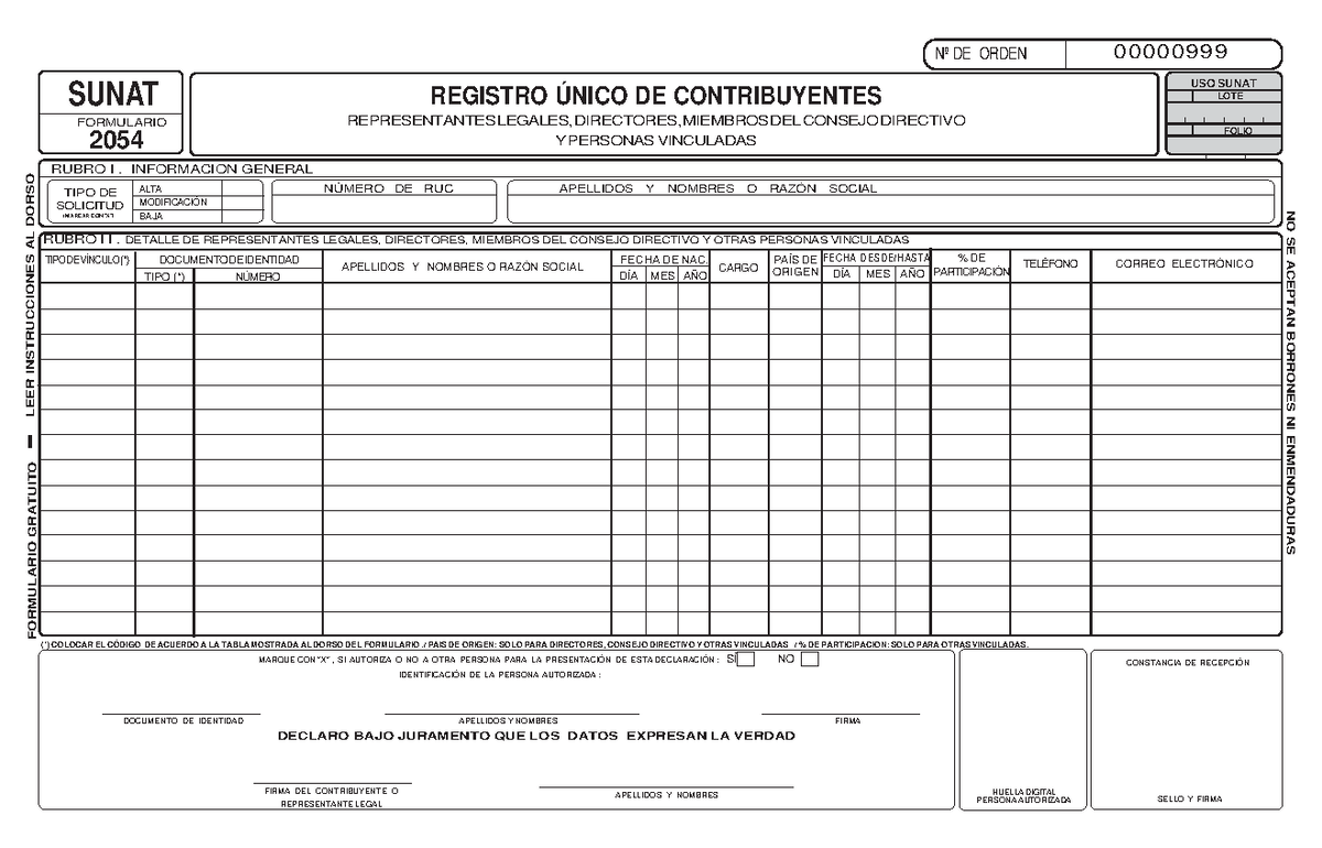 F-2054 - F-2054 - FECHA DE NAC. DÍA MES AÑO MES FORMULARIO - Studocu