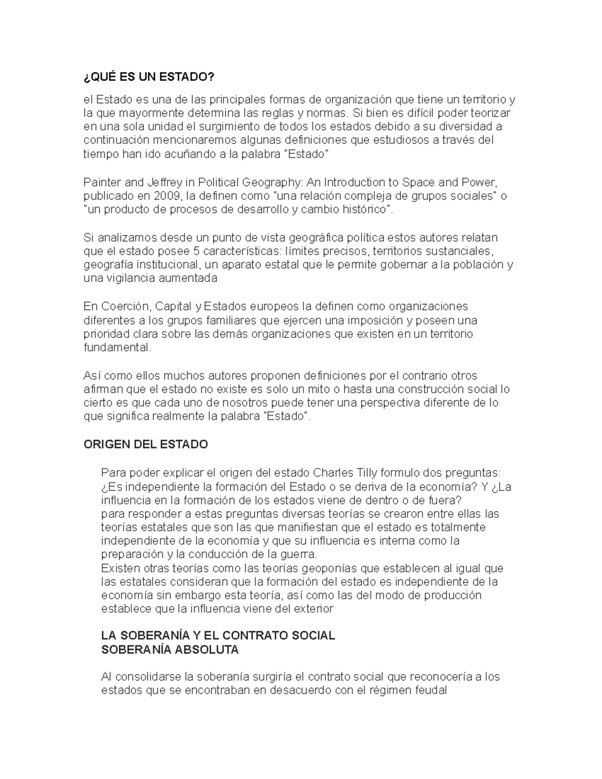 Resumen de origen de los estados - ¿QUÉ ES UN ESTADO? el Estado es una ...