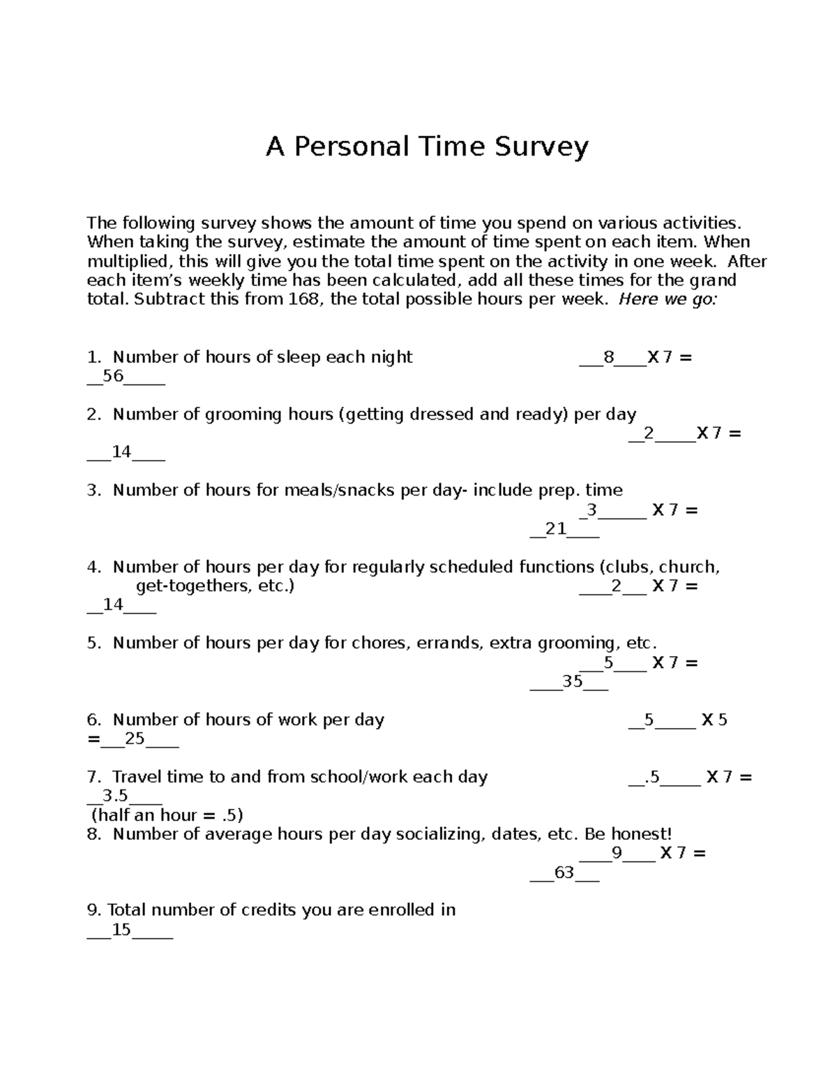 A+Personal+Time+Survey-1 - A Personal Time Survey The following survey ...