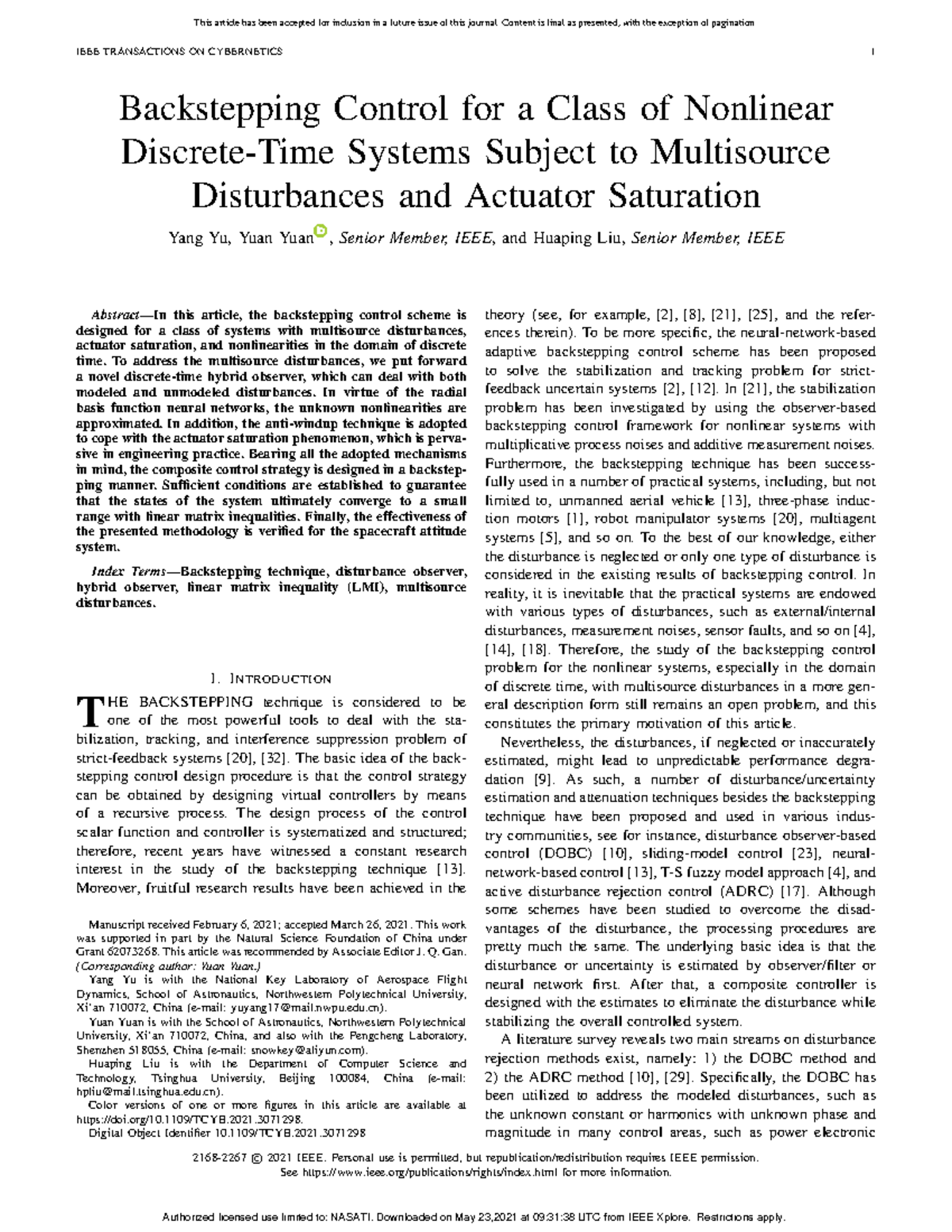 332 IEEE-Trans-2021 Discrete-Time-Systems - IEEE TRANSACTIONS ON ...