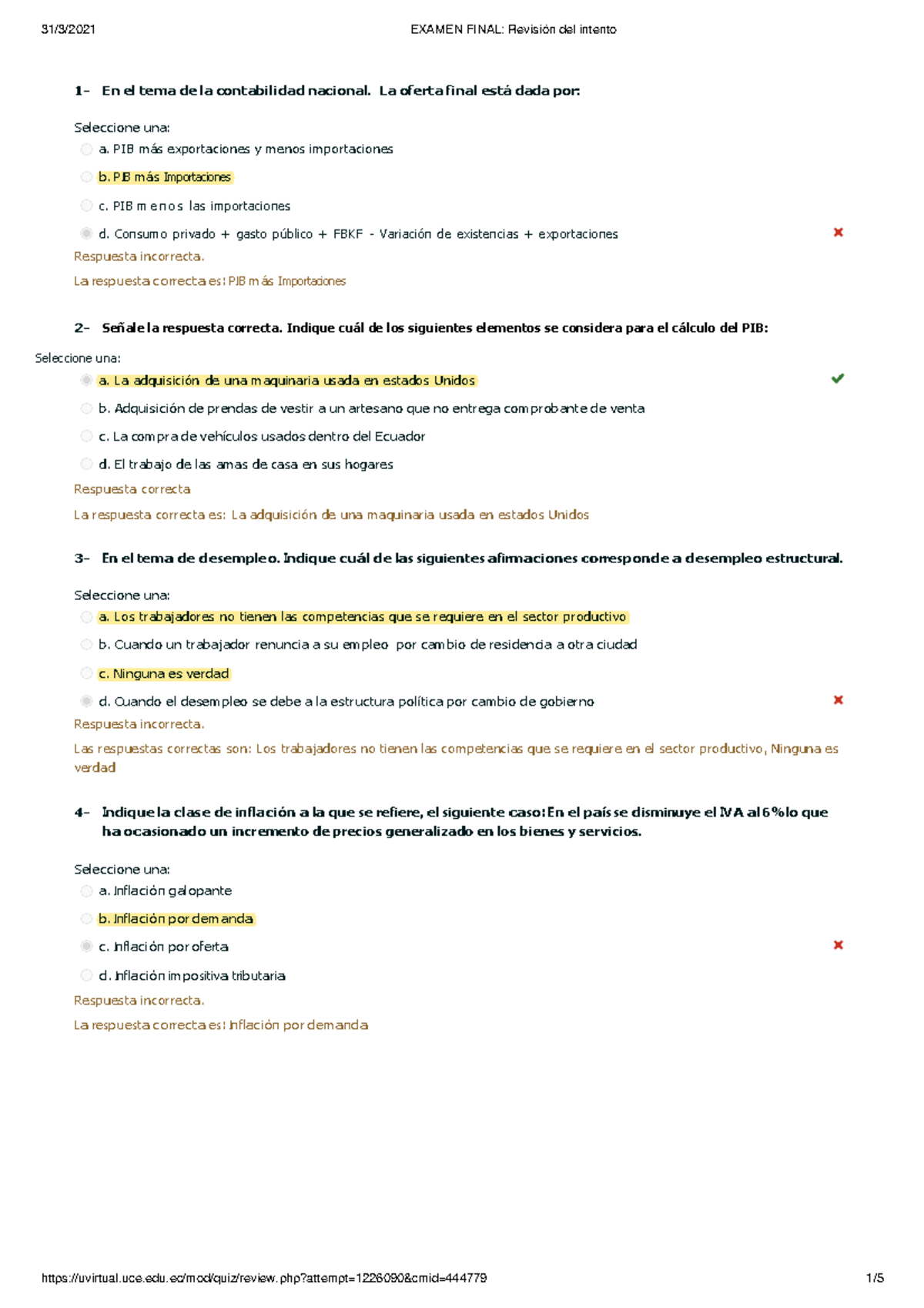 Todas las pruebas macro - 31/3/2021 EXAMEN FINAL: Revisión del intento - Studocu