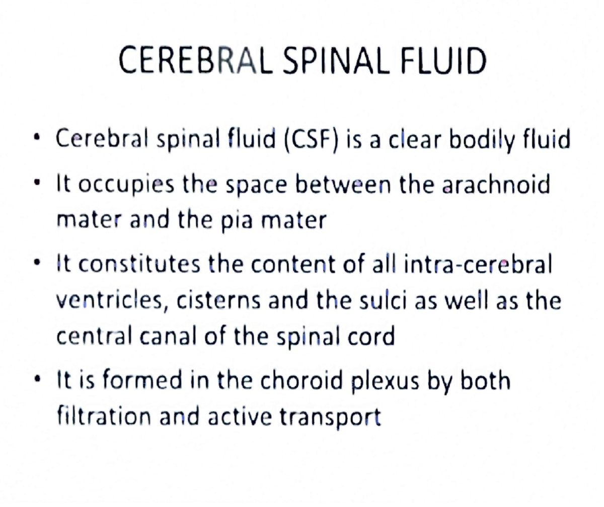 9. CSF - Clinical Chemistry - Medicine and surgery - Studocu