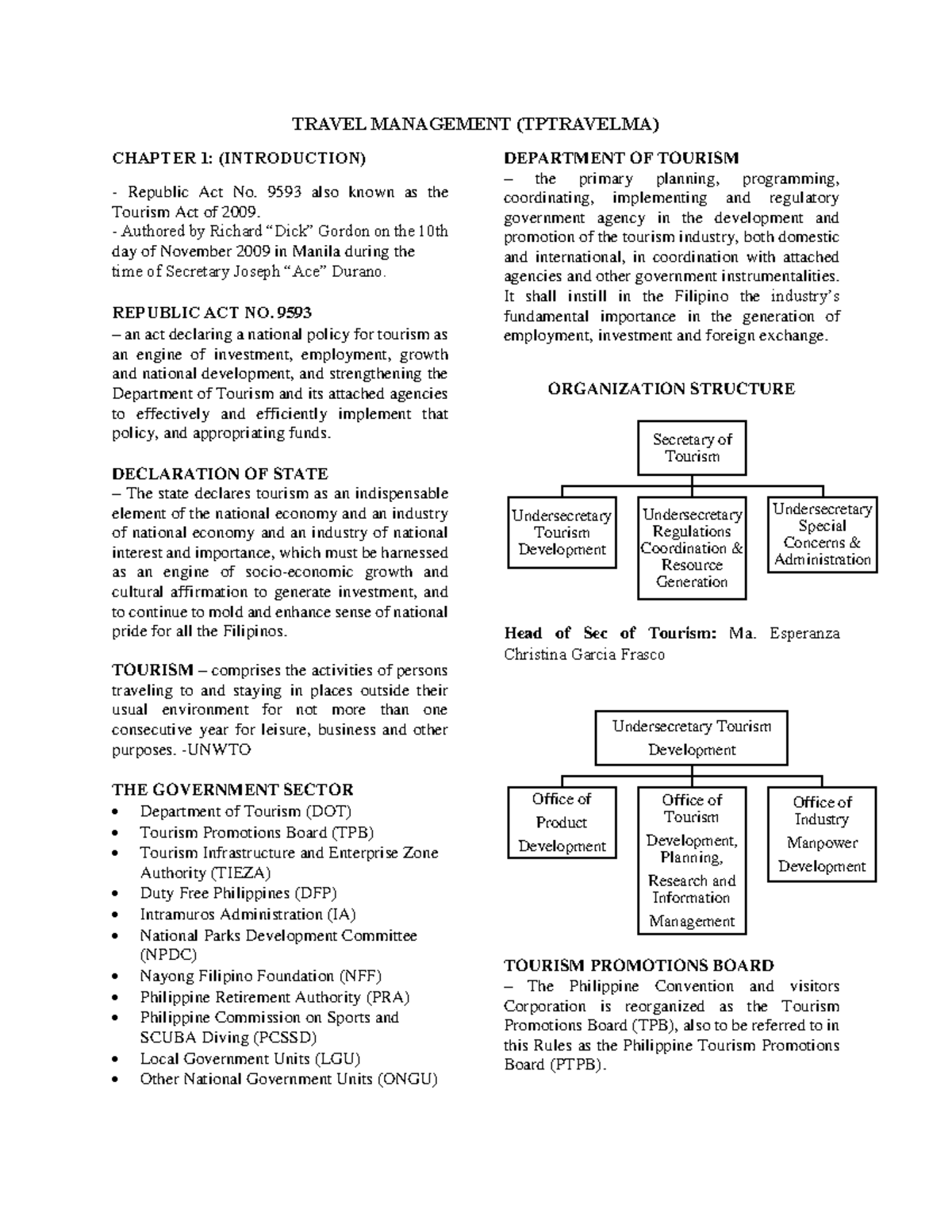 Travelma CHAP 1 to 4 - TRAVEL MANAGEMENT (TPTRAVELMA) CHAPTER 1 ...