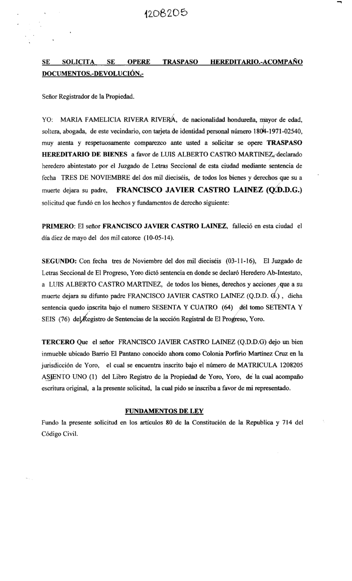 Document-19 - Testimonio - Derecho Notarial II - Studocu