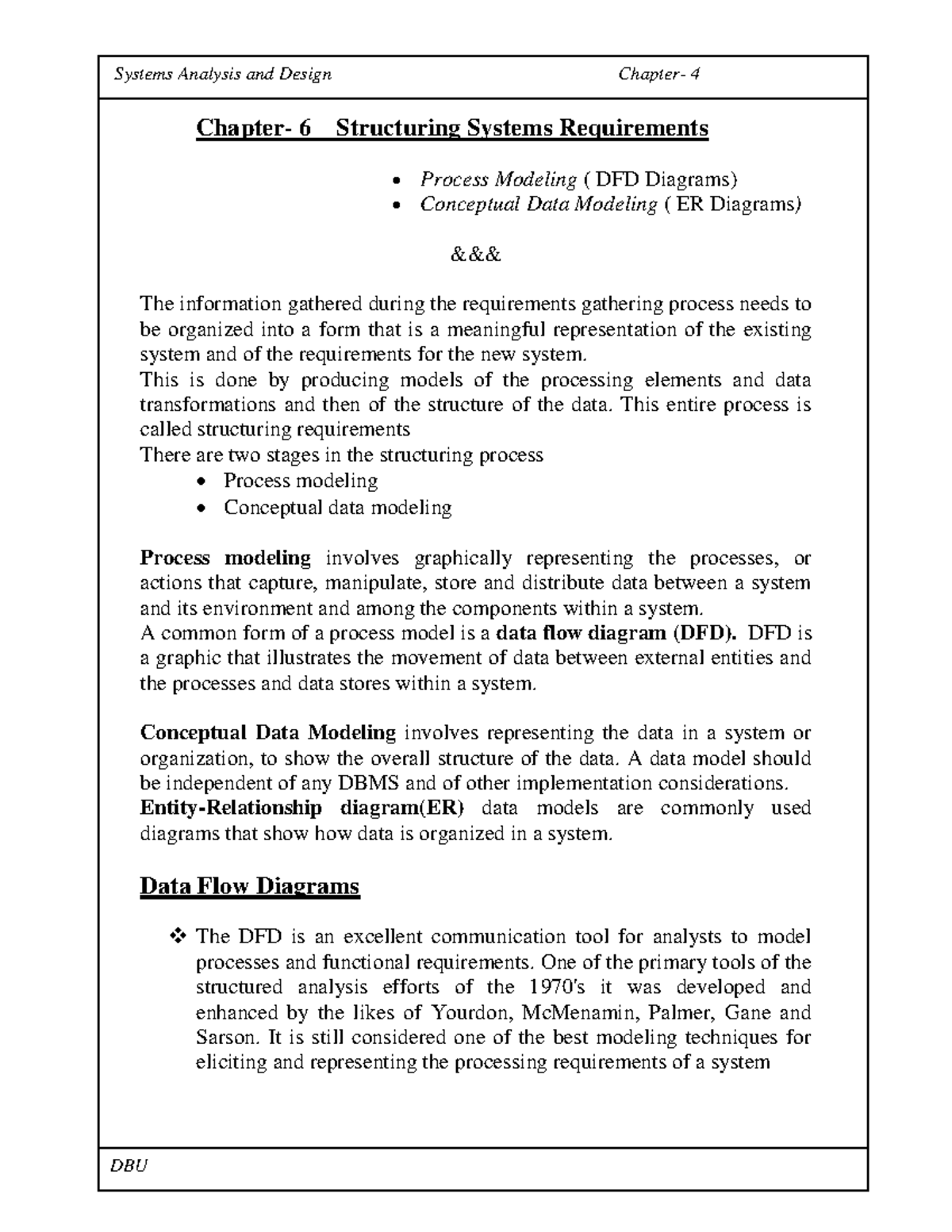 Chapter 6 cont - lecture note materials for all - Chapter- 6 Structuring Systems Requirements ...