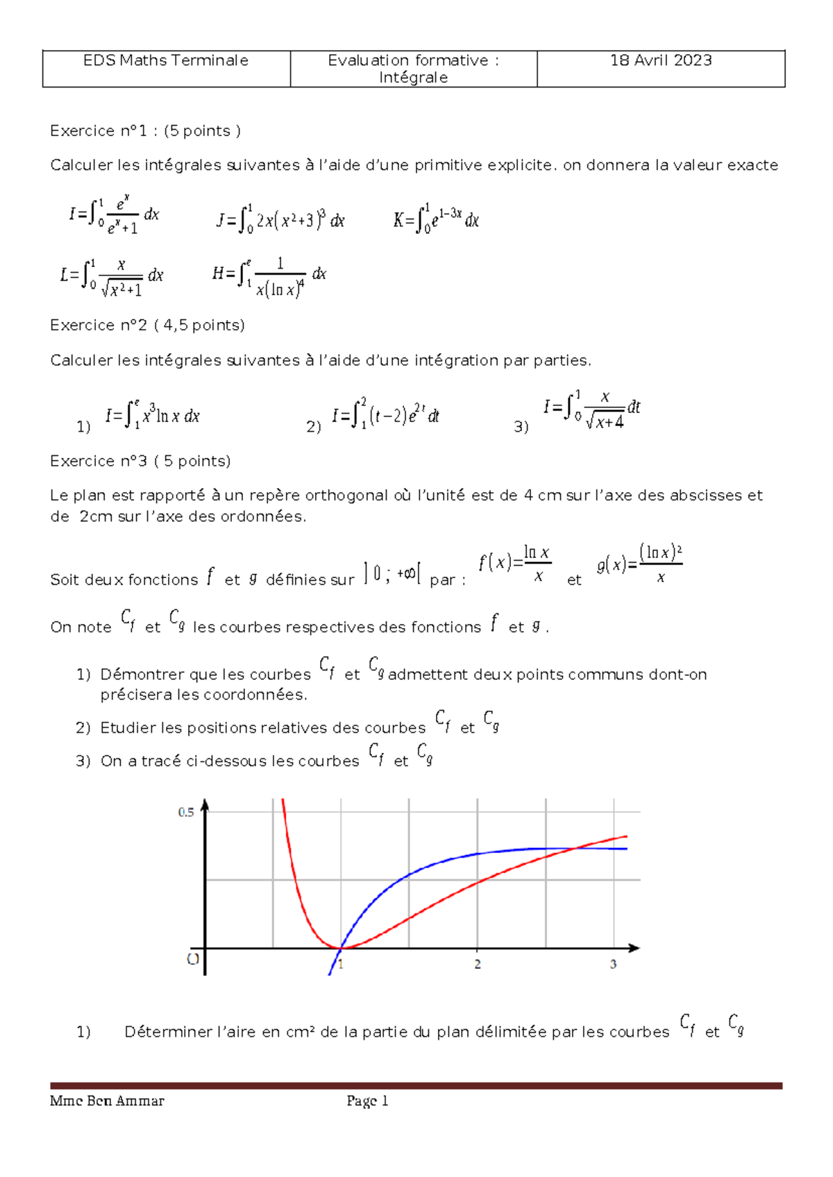Eval-integrale f3klvhdvo 5p - EDS Maths Terminale Evaluation formative ...